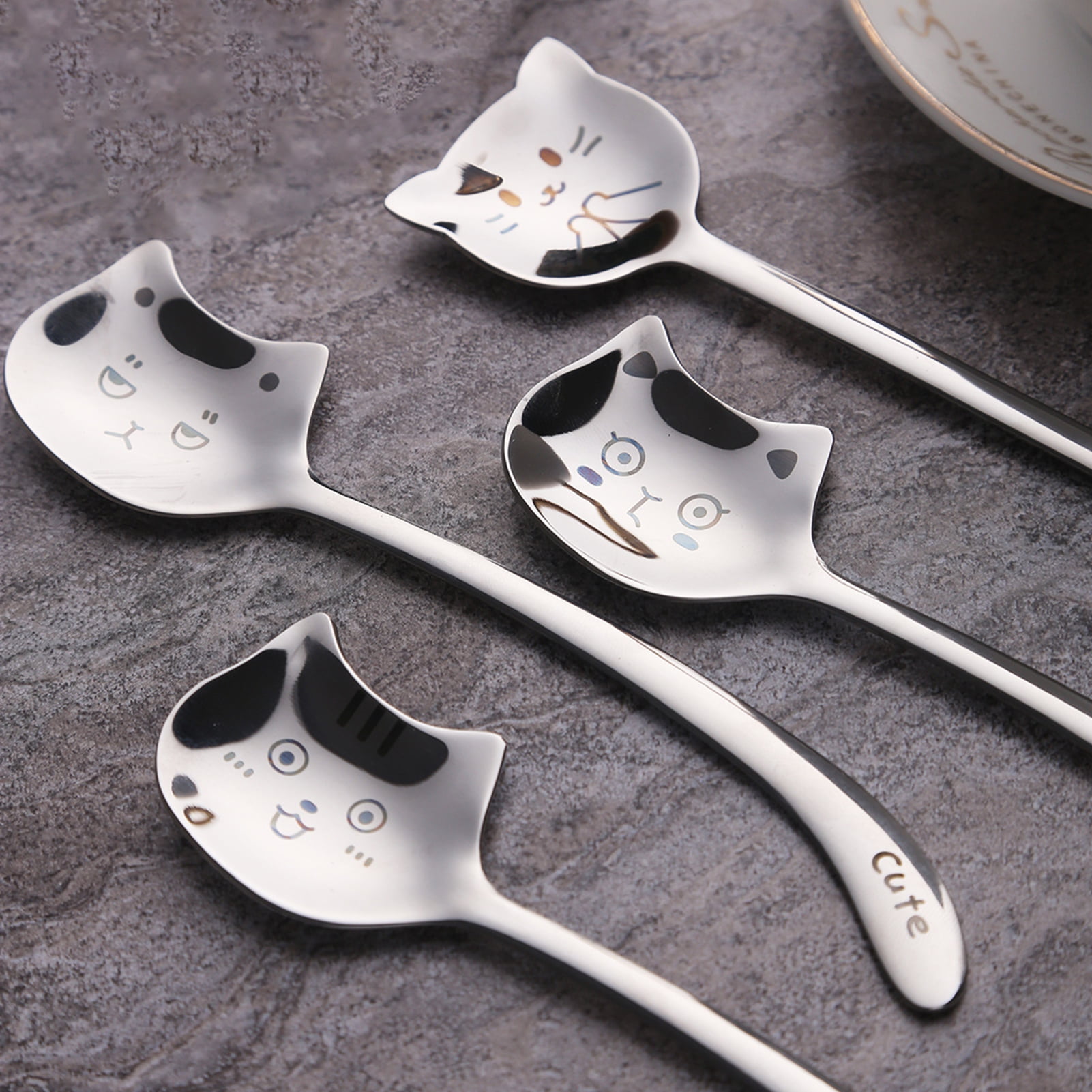 Sioweci Dessert Spoon Rust-proof Food Grade Mirror Surface Non-stick ...