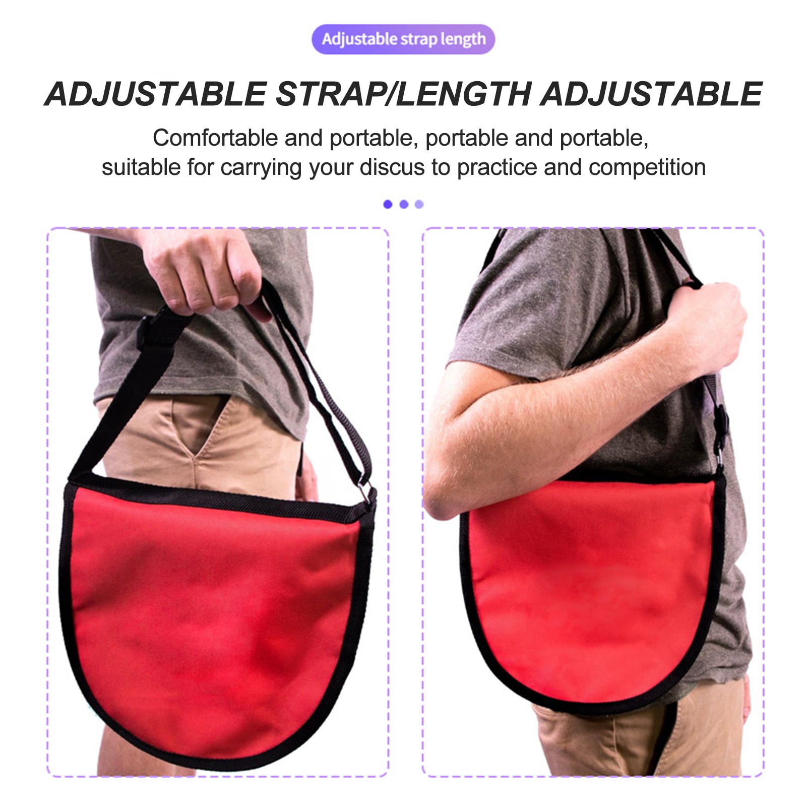 Sioweci Discus Storage Bag Oxford Cloth Large Capacity Adjustable Strap ...