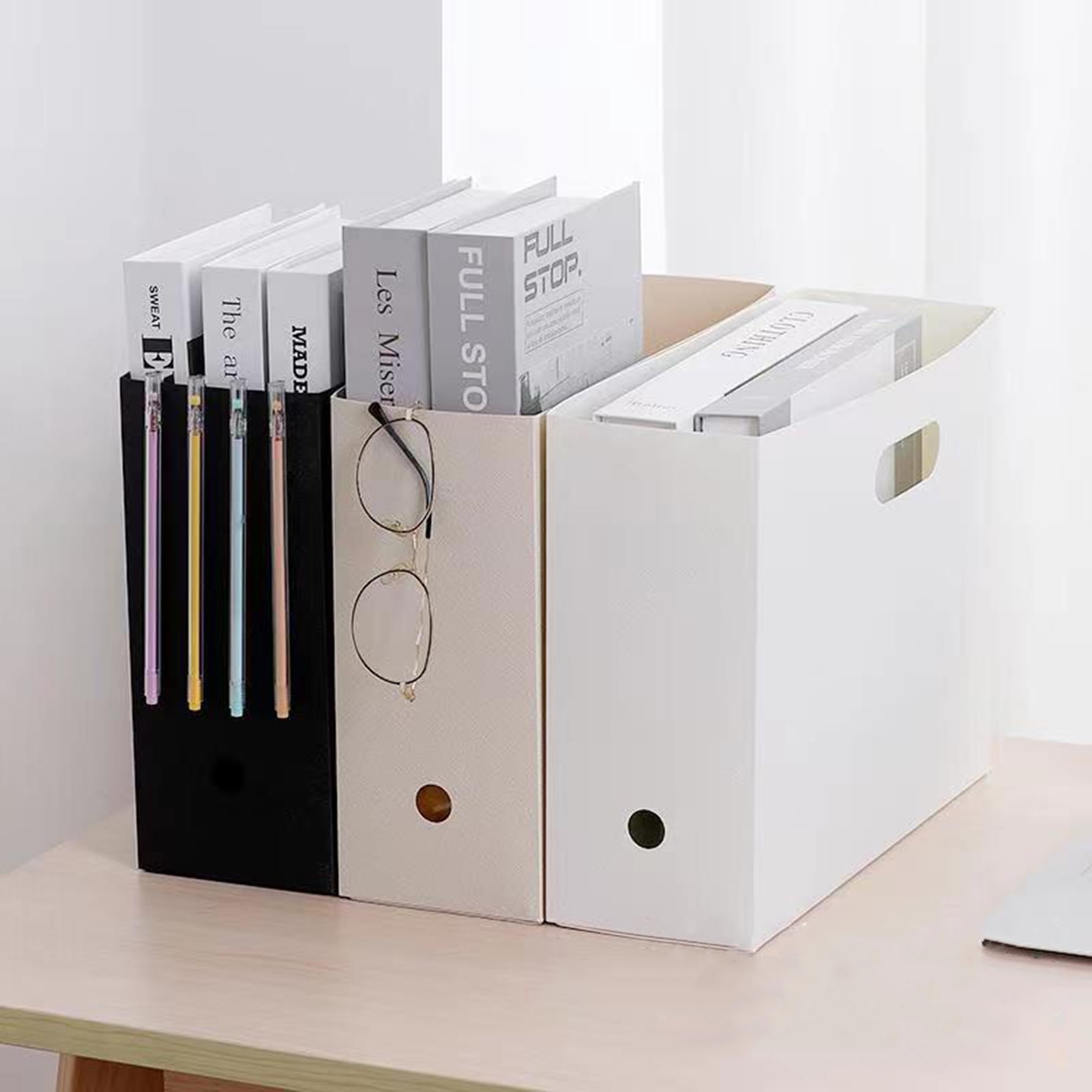 Sioweci Document Storage Box Folding Large Capacity File Storage ...