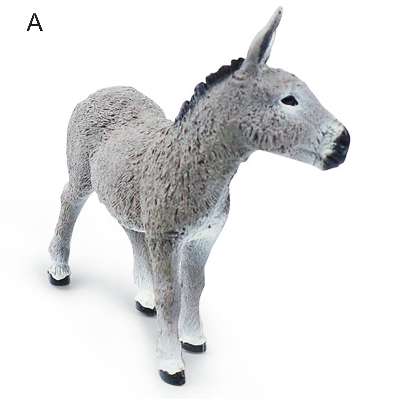 Sioweci Donkey Model Figurine Decorative Smooth Surface Lovely Wild ...