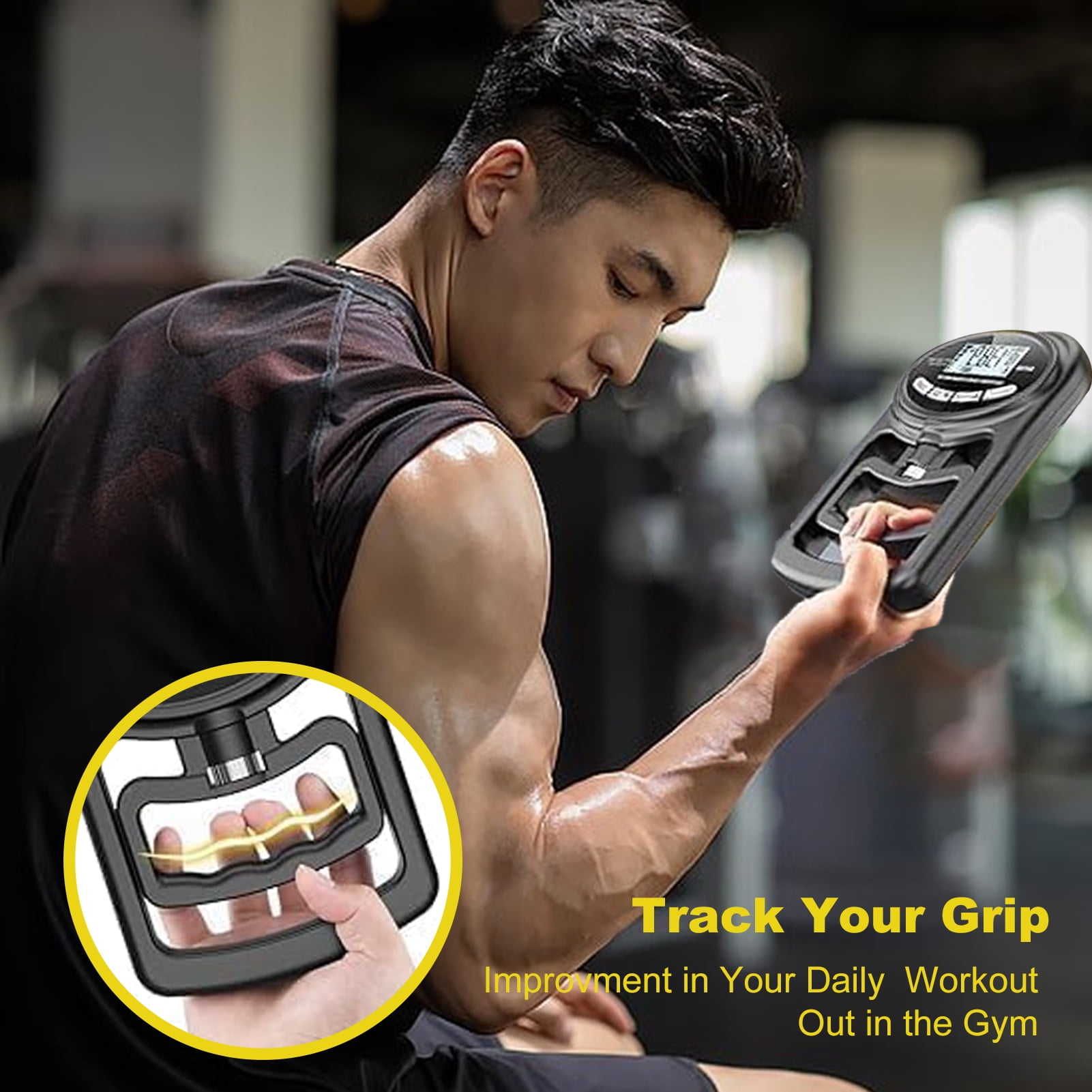 Sioweci Electric Grip Strength Tester LED Display Hand Grip Dynamometer ...