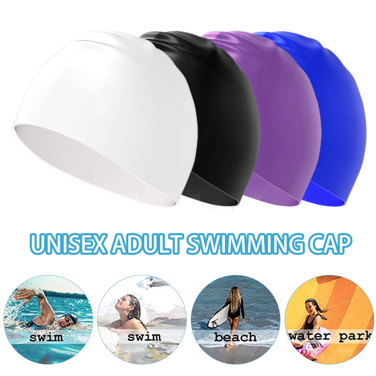 Sioweci Extra Large Swim Cap Swimming Hat Non Slip Design High Elastic ...