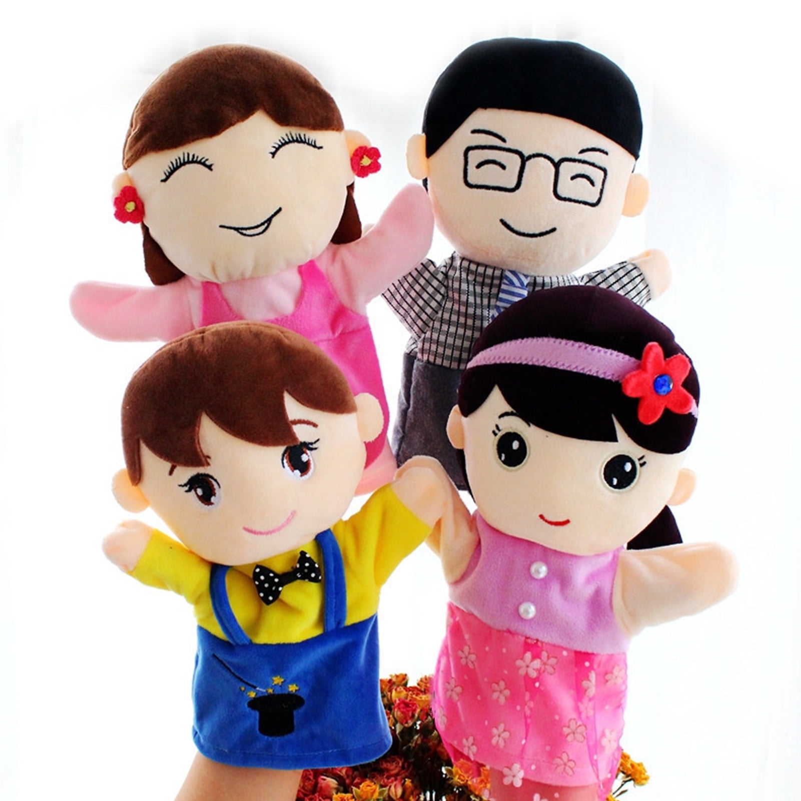 Sioweci Family Hand Puppet Parent-child Interaction Role-Play Toy ...