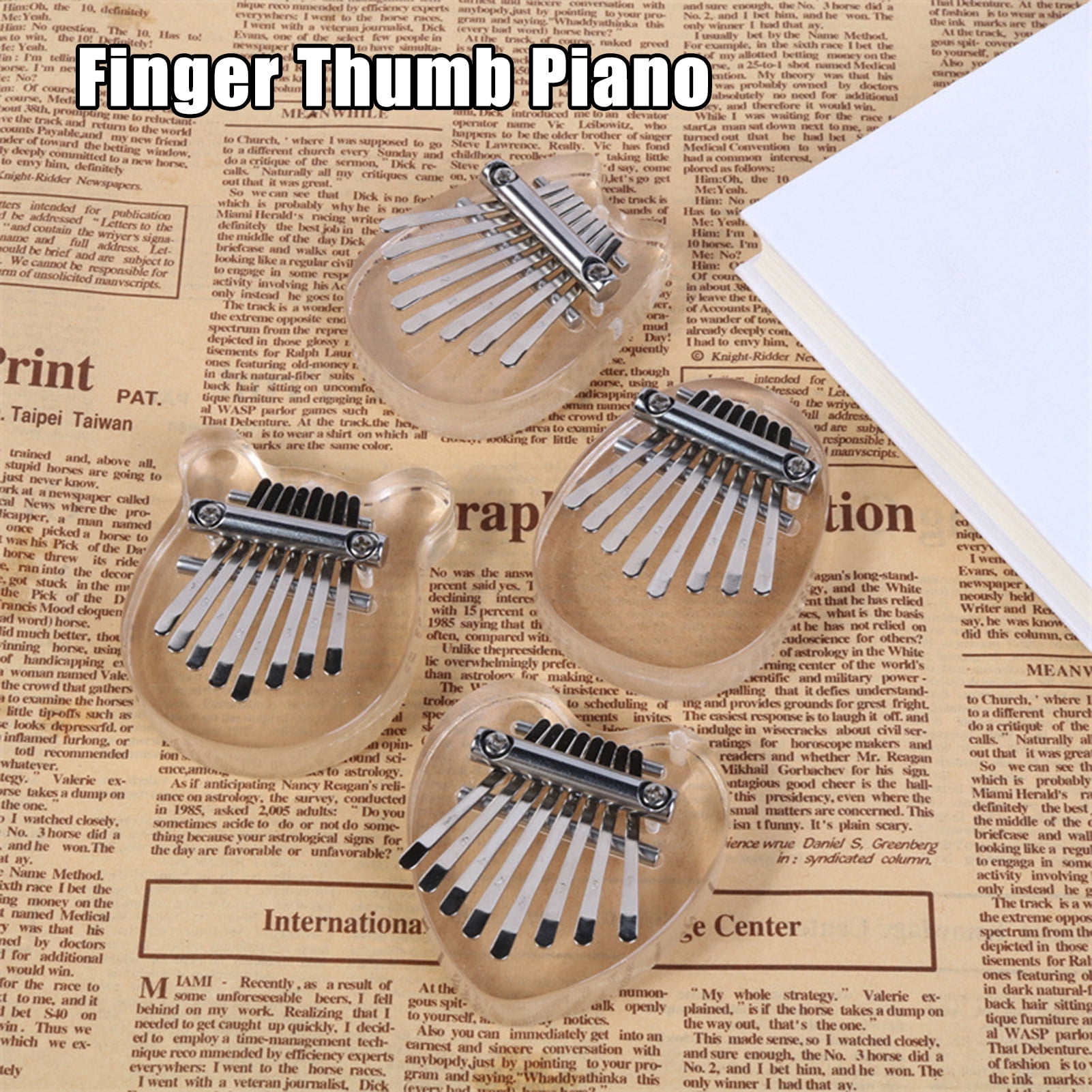 Sioweci Finger Thumb Piano 8 Key Mini Thumb Piano Musical Instrument ...