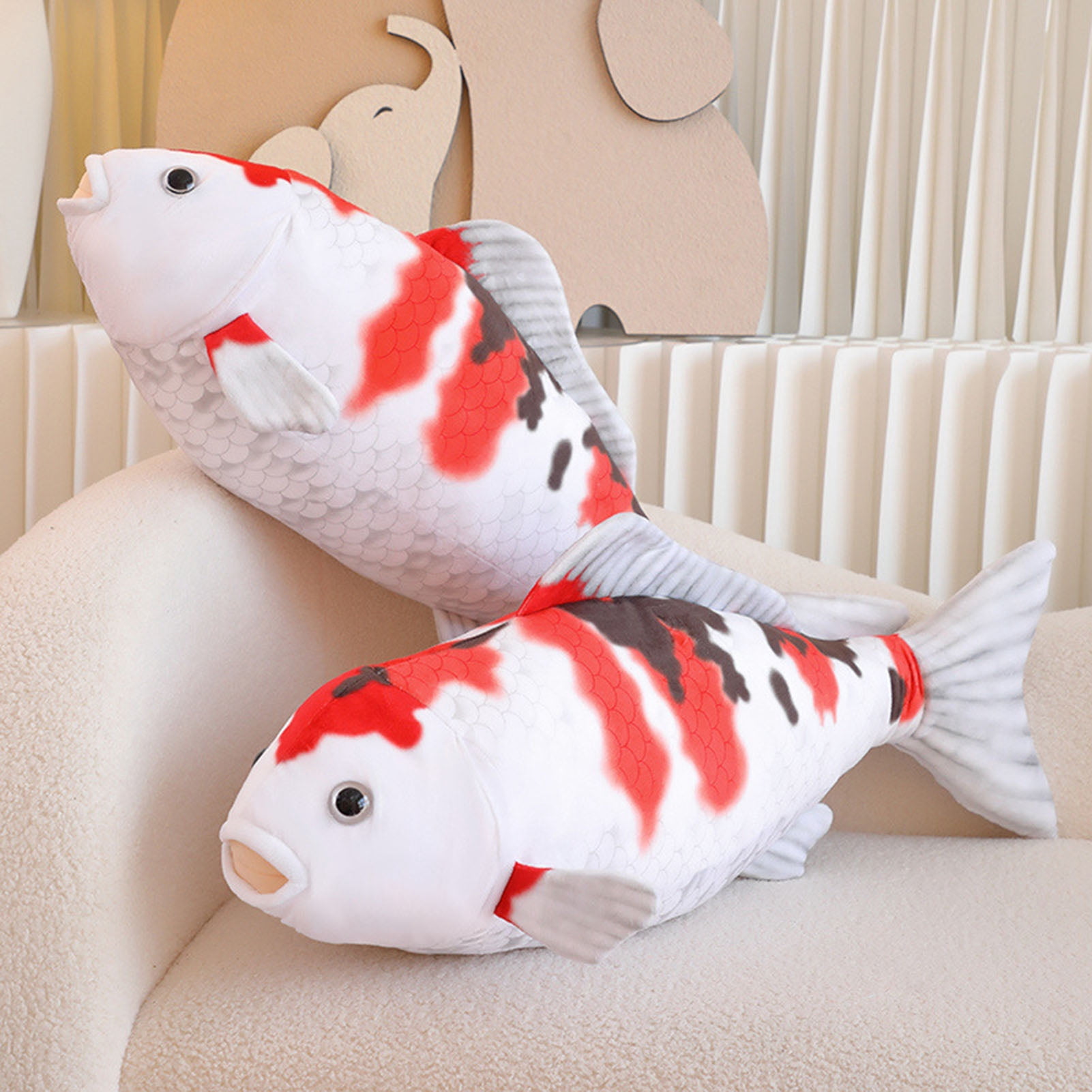 Sioweci Fish Plush Pillow Simulation fish Doll Plushies Ornament Sofa ...