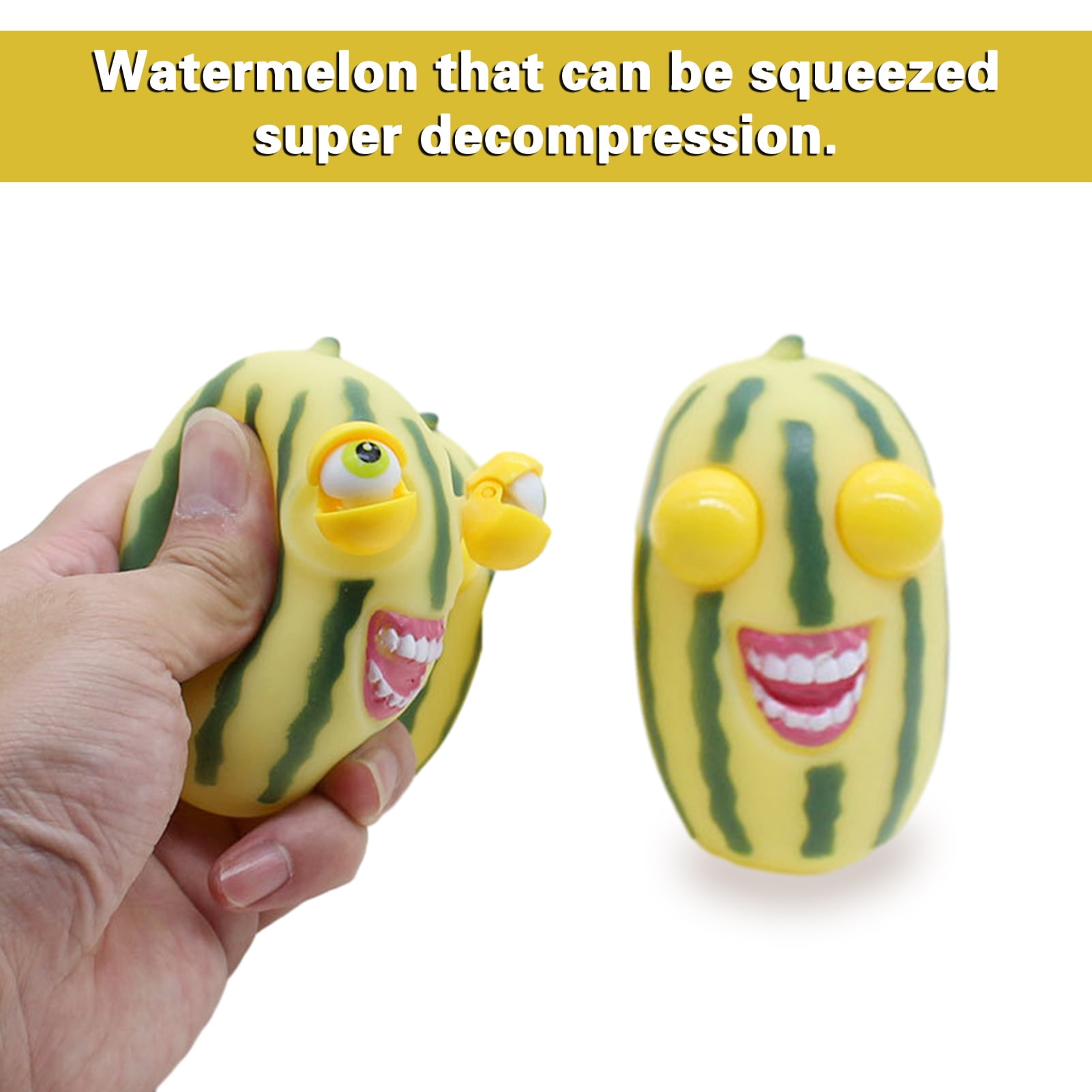 Sioweci Funny Eye-popping Watermelon Squeeze Toy Soft Plastic Pinch Toy ...