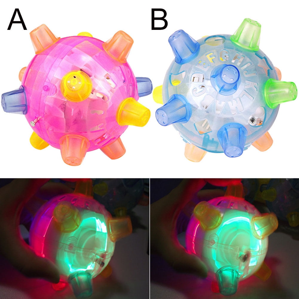 Sioweci Funny Flashing LED Light Bouncing Dancing Music Ball Kids Toy ...