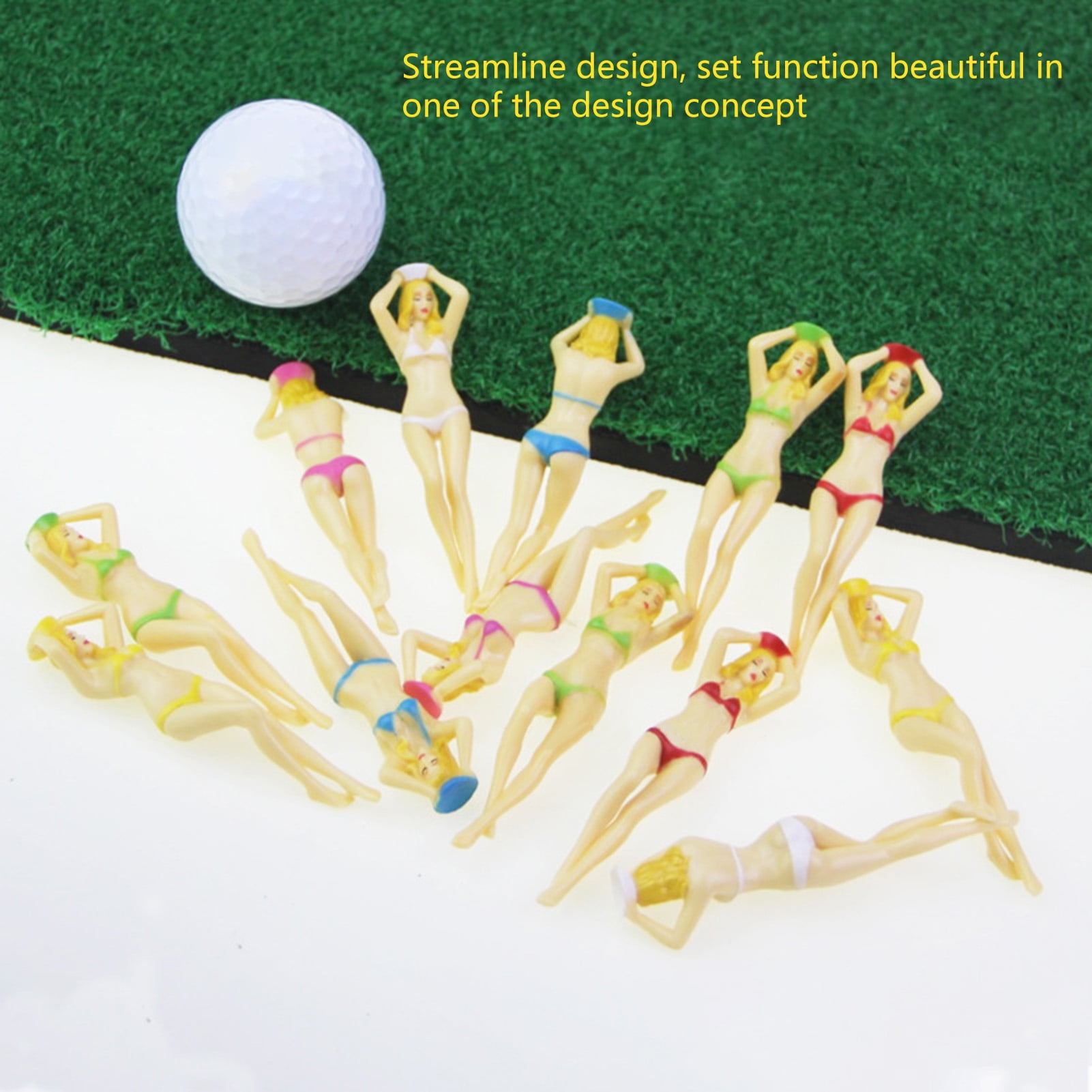 Sioweci Golf Tees Character Modeling Non-slip Lightweight Funny Lady ...