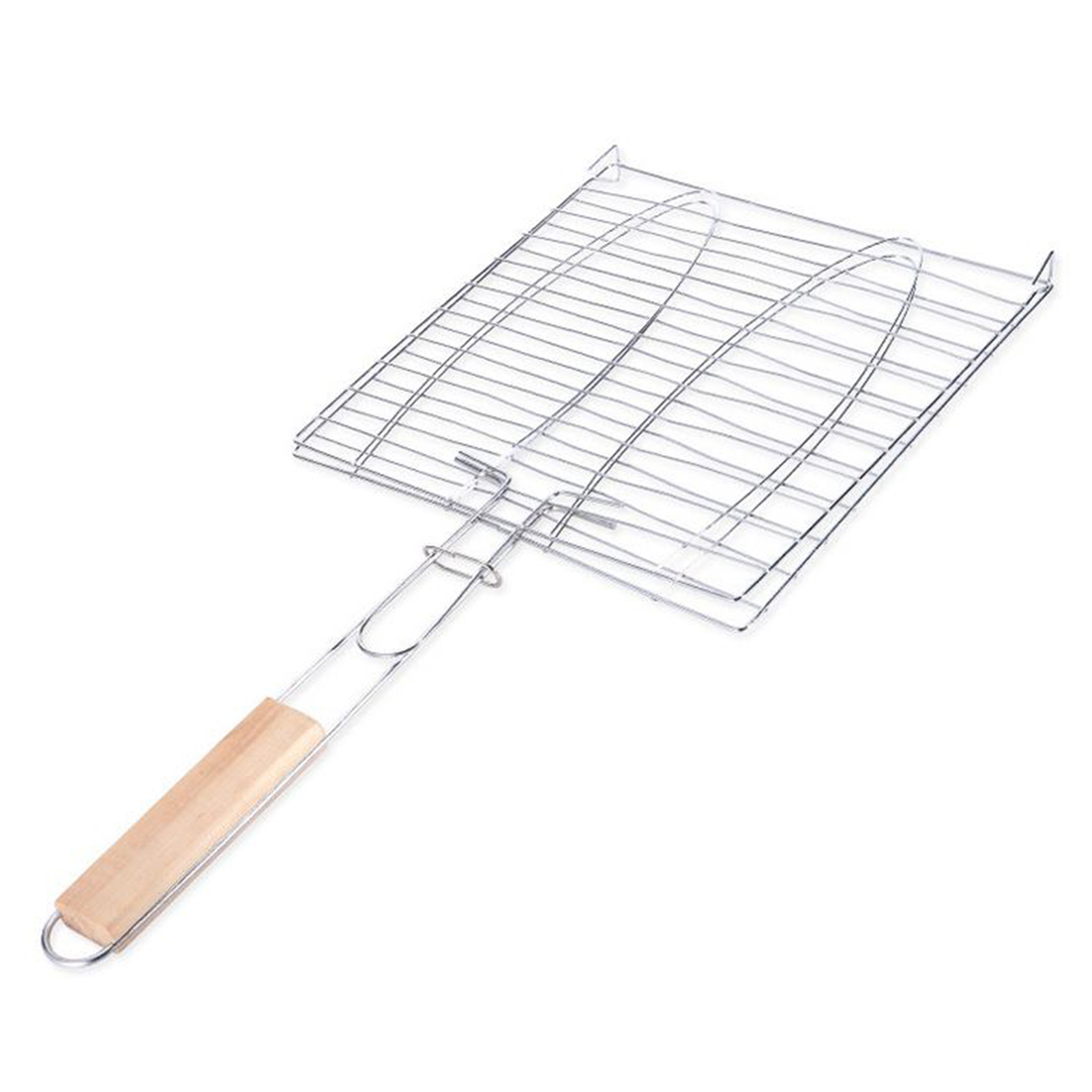Sioweci Grill Net Clamp Classic Fish-shaped Long Handle Practical Fish ...