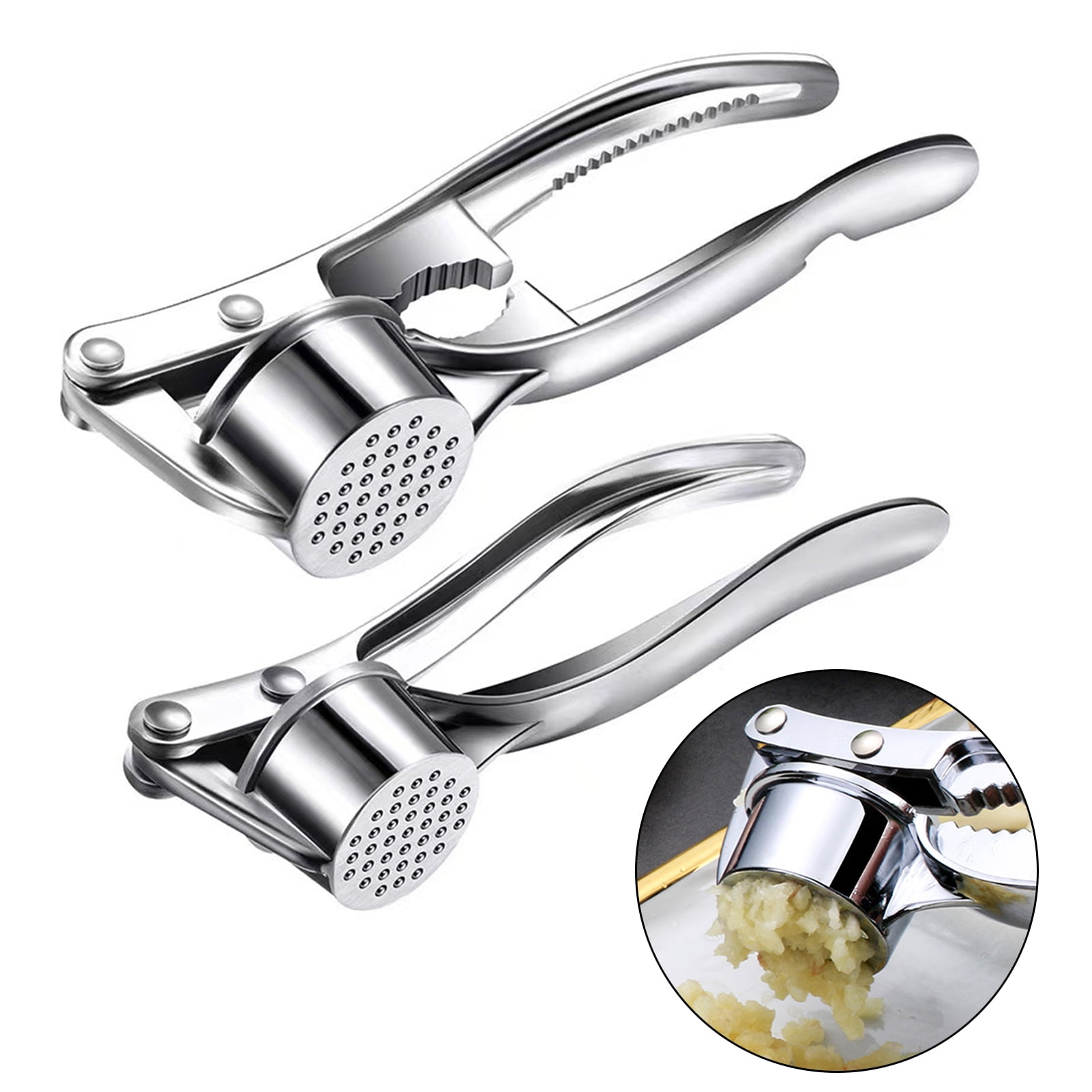 Sioweci Home Garlic Press Crusher Kitchen Stainless Steel Garlic Mincer ...