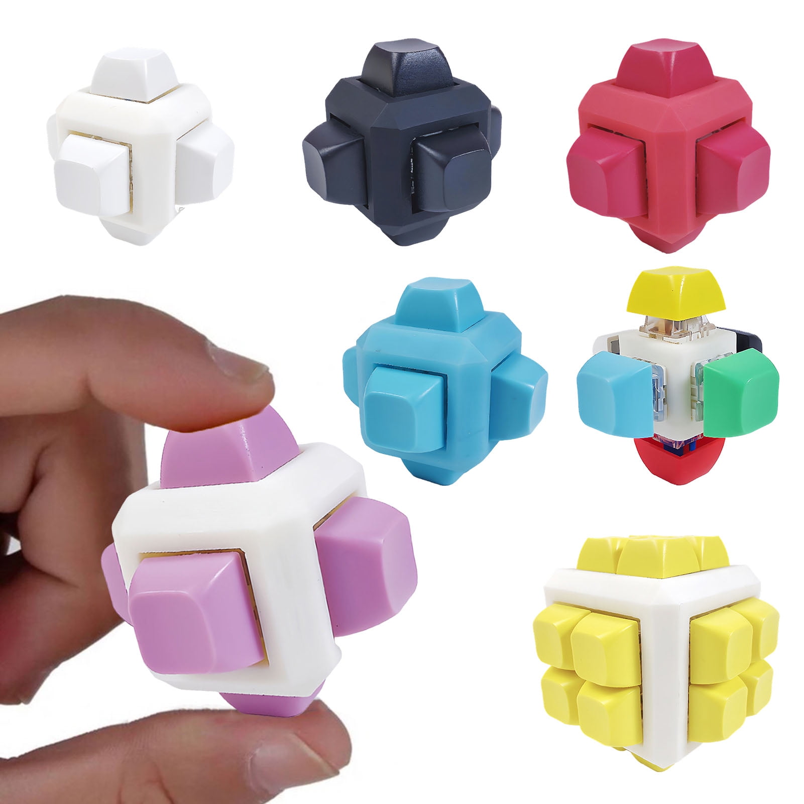 Sioweci Keycap Fidget Toy with Lanyard Portable Stress Relief ...