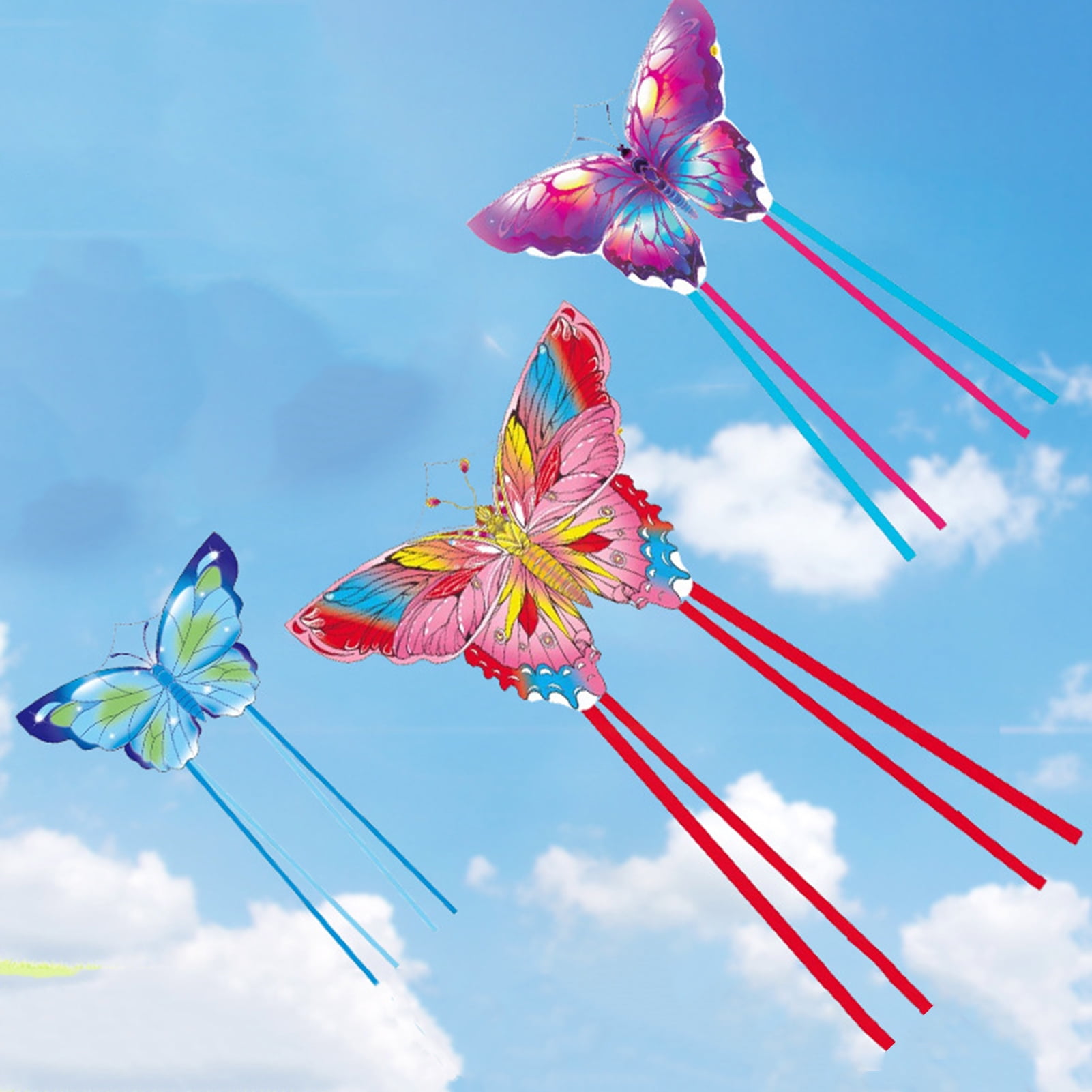 Sioweci Kids Butterflies Kite with 50M Flying Line Outdoor Beach Park ...