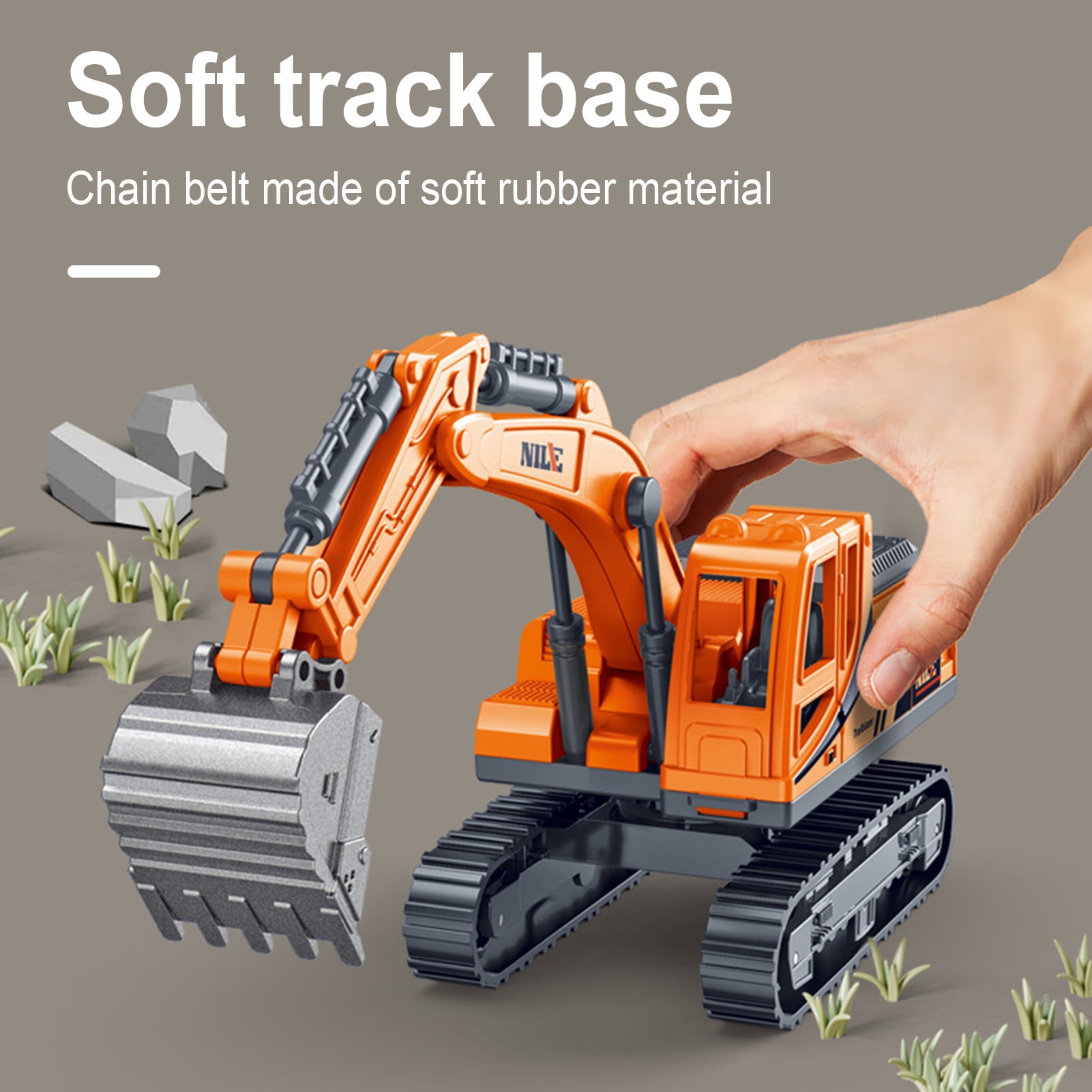 Sioweci Kids Excavator Toy Movable Joints 360 Degrees Rotatable ...