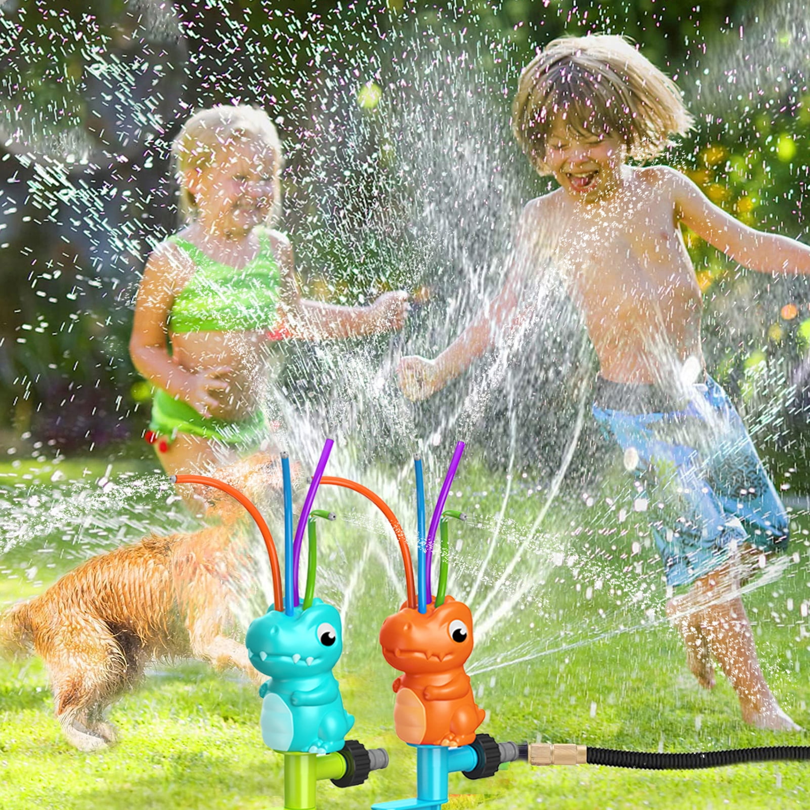 Sioweci Kids Outdoor Toys Water Sprinkler-Dinosaur Shape Spray ...