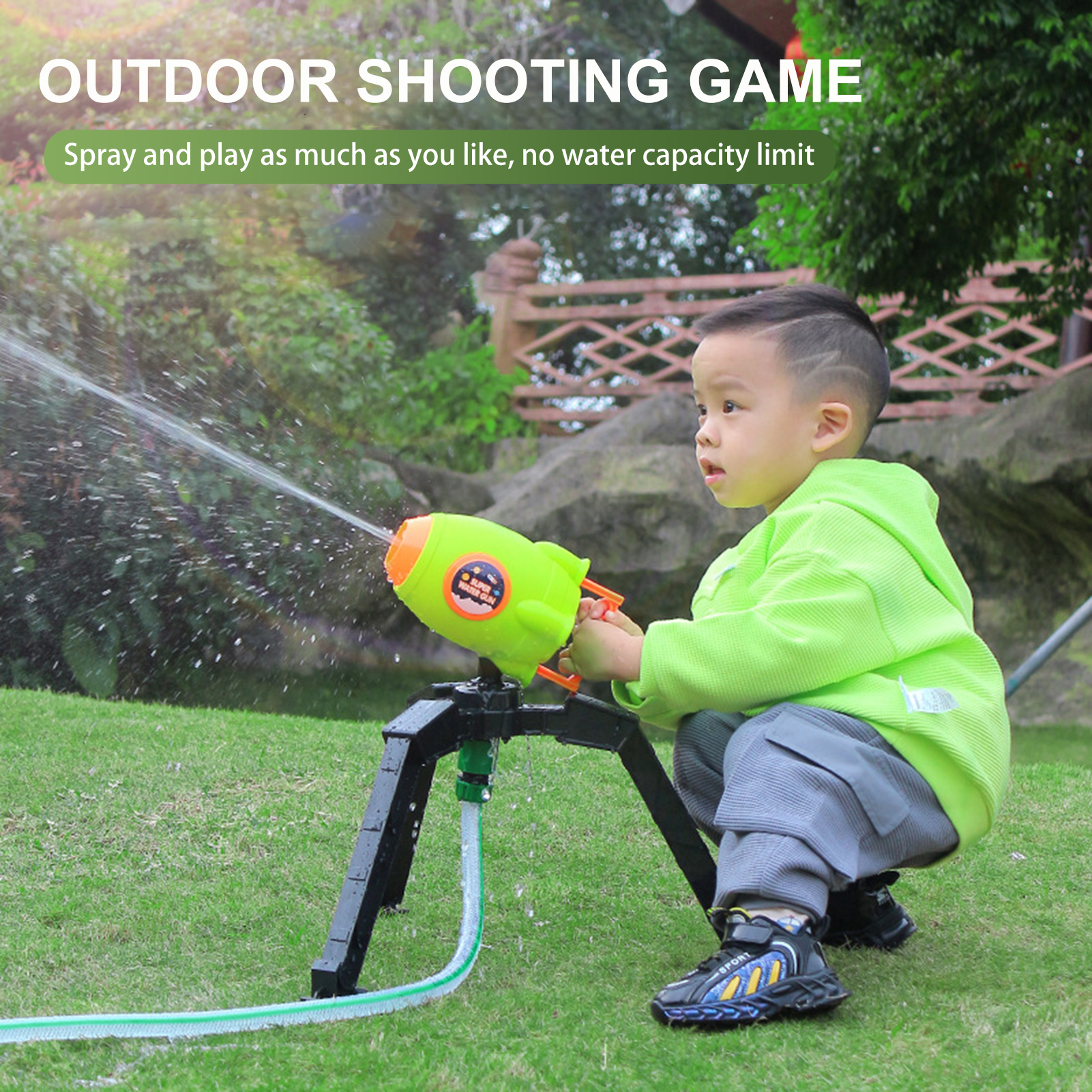 Sioweci Kids Outdoor Toys Water Sprinkler for Yard Outdoor Activities-Spray Waterpark Backyard ...