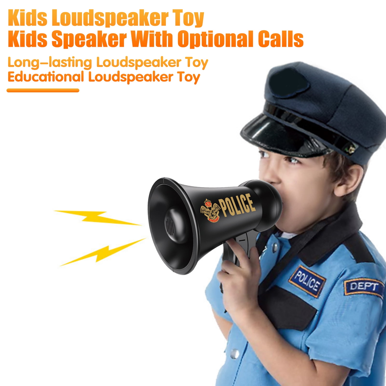 Sioweci Kids Portable Megaphone Toy Voice Alarm Modes Battery Operated ...
