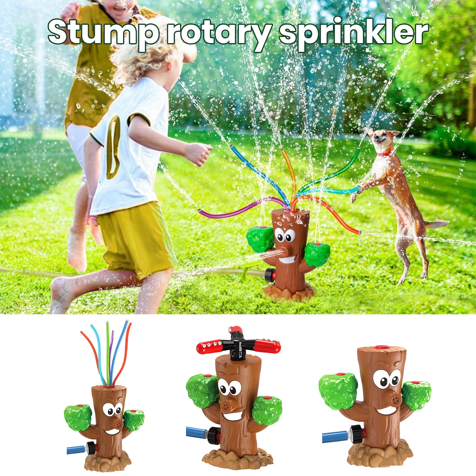 Sioweci Kids Sprinkler Toy Squirt Spray Toy,Tree Stump Summer Outdoor ...