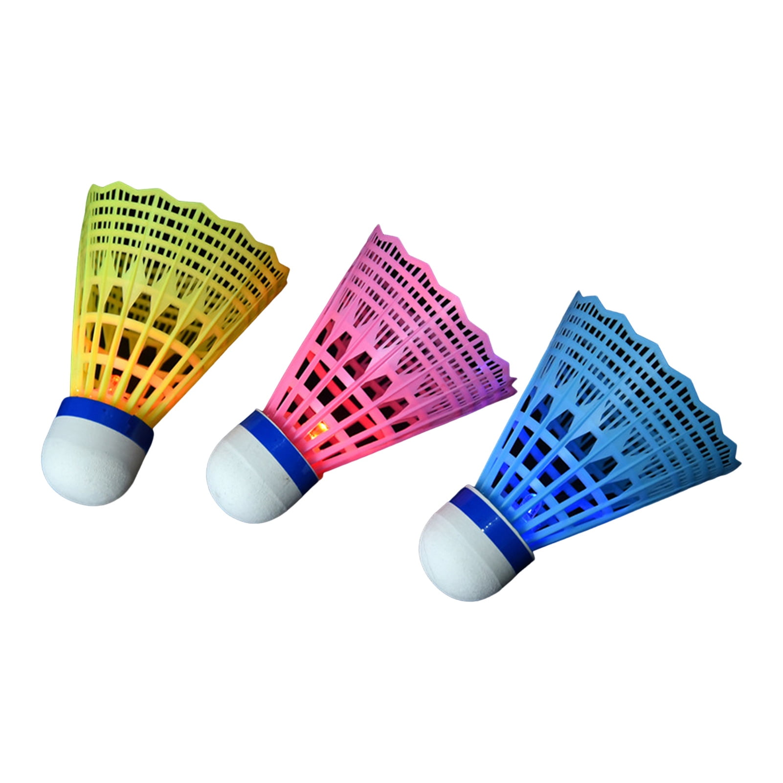 Sioweci LED Badminton Shuttlecocks Long-lasting Night Visible Nylon ...