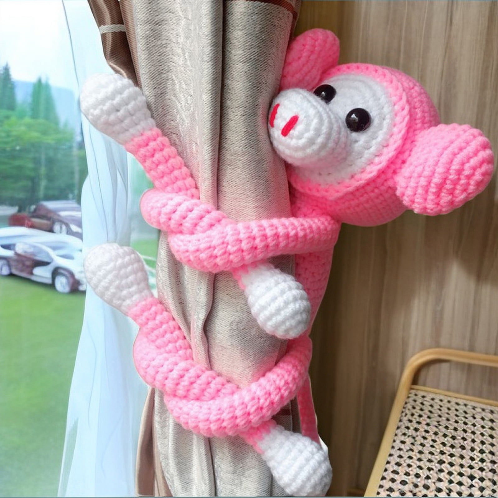 Sioweci Long Arm Monkey Hanging Monkey Hand Knitted Stuffed Animal Toy ...