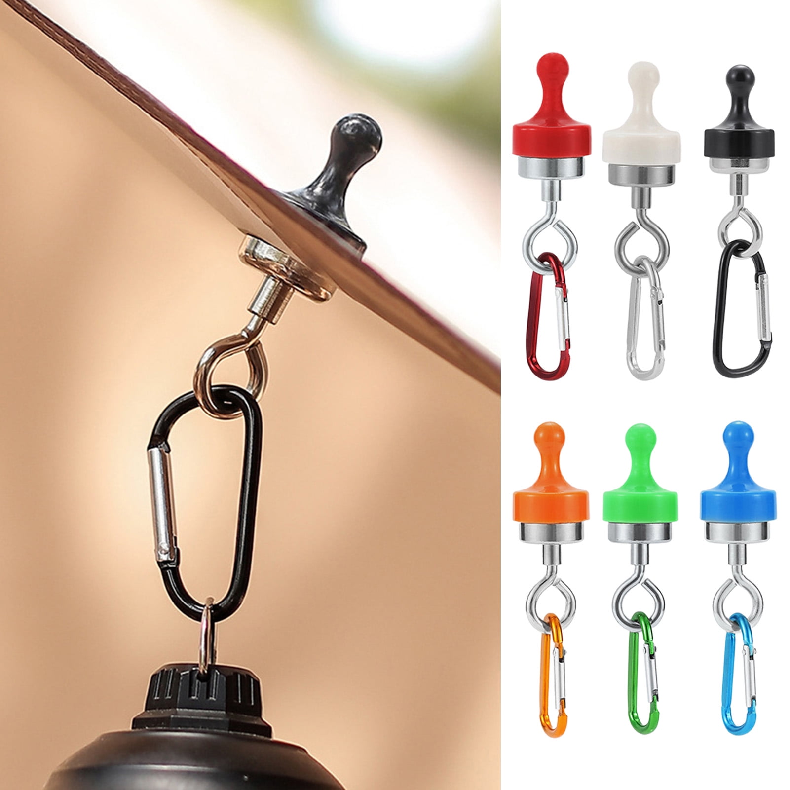 Sioweci Magnetic Hook Carabiner Tent Hook Camping Heavy Duty Anti-slip ...