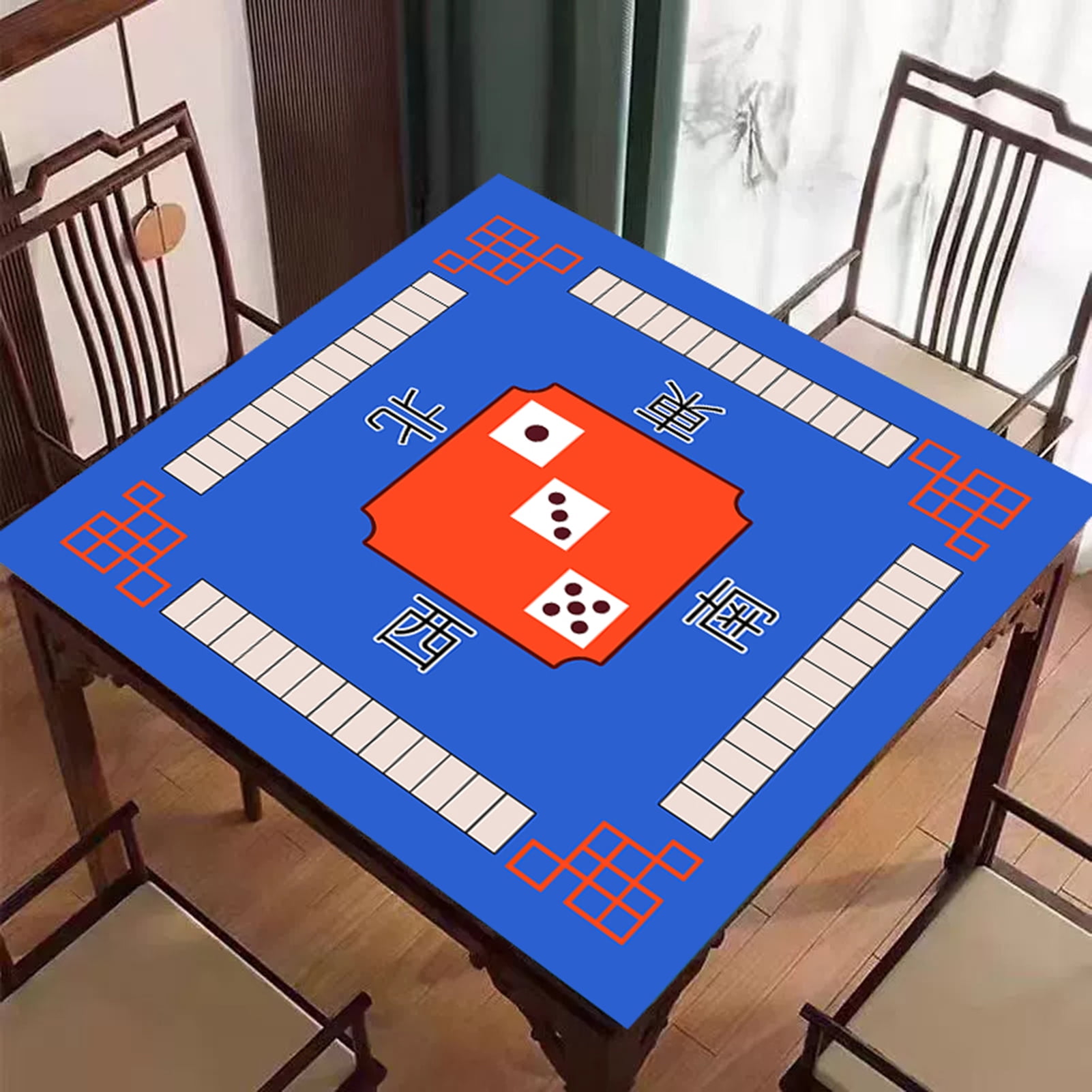 Sioweci Mahjong Table Mat Poker Domino Mahjong Tile Card Board Game ...