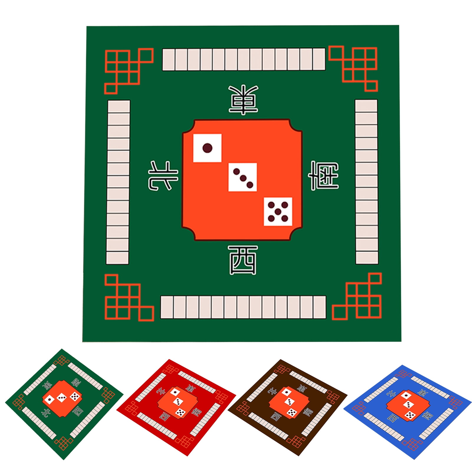 Sioweci Mahjong Table Mat Poker Domino Mahjong Tile Card Board Game ...