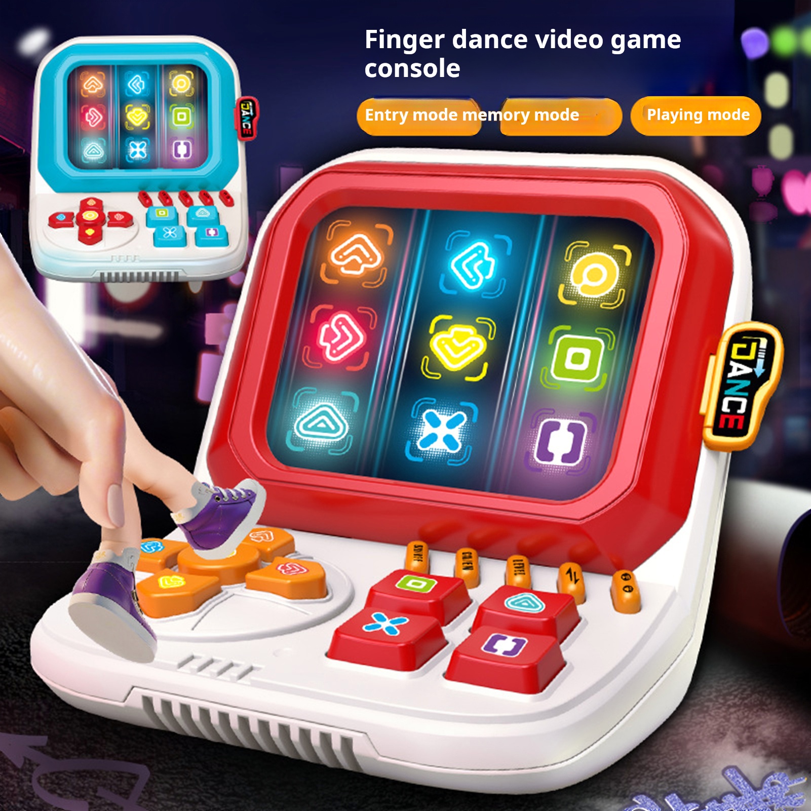 Sioweci Mini Finger Dance Machine Toy 3 Game Modes Stress Relief Educational Logical Thinking ...