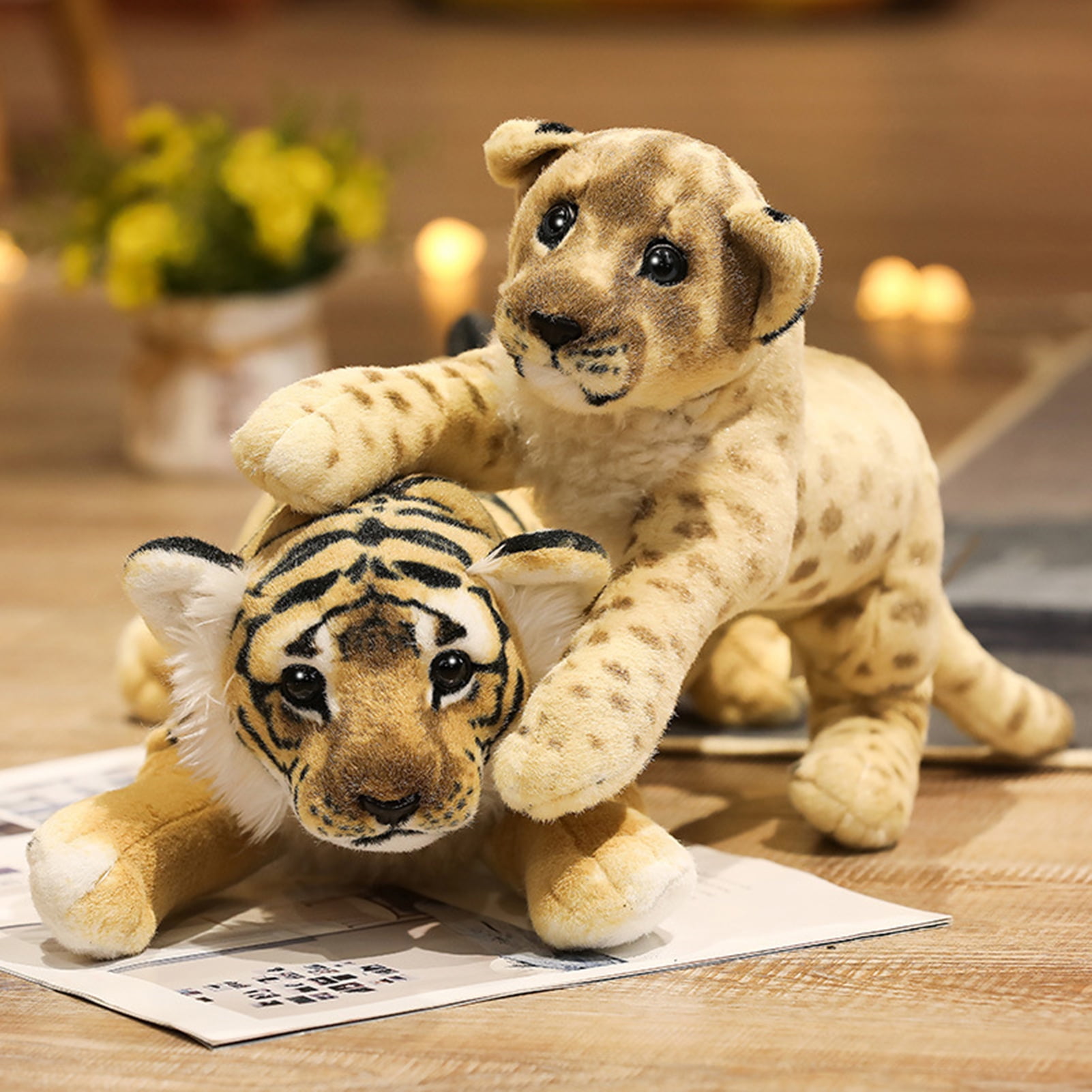 Sioweci Mini Stuffed Toy Non-deforming Vivid Cartoon Funny Mascot Lion ...