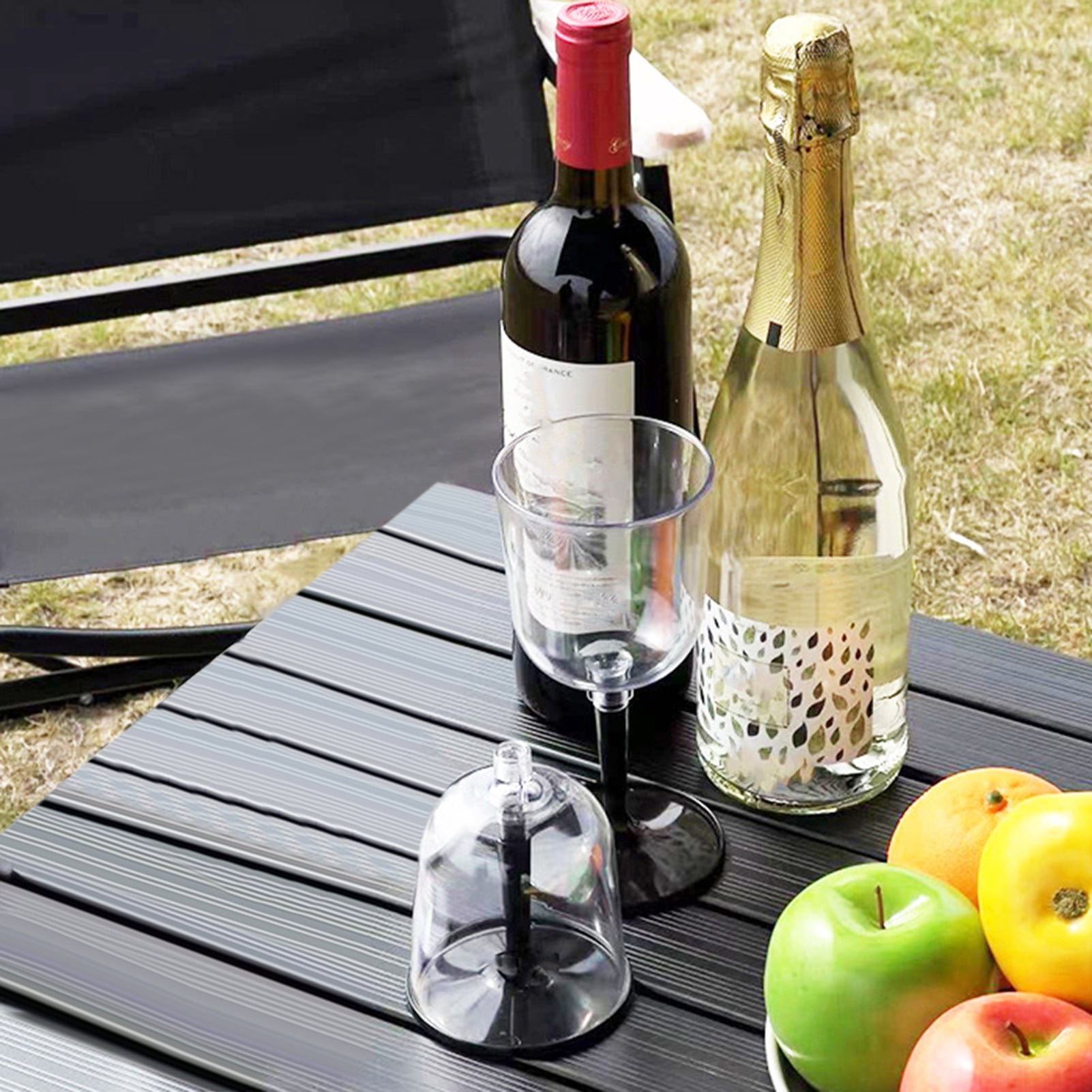Sioweci Outdoor Camping Collapsible Wine Glass with Detachable Stem ...