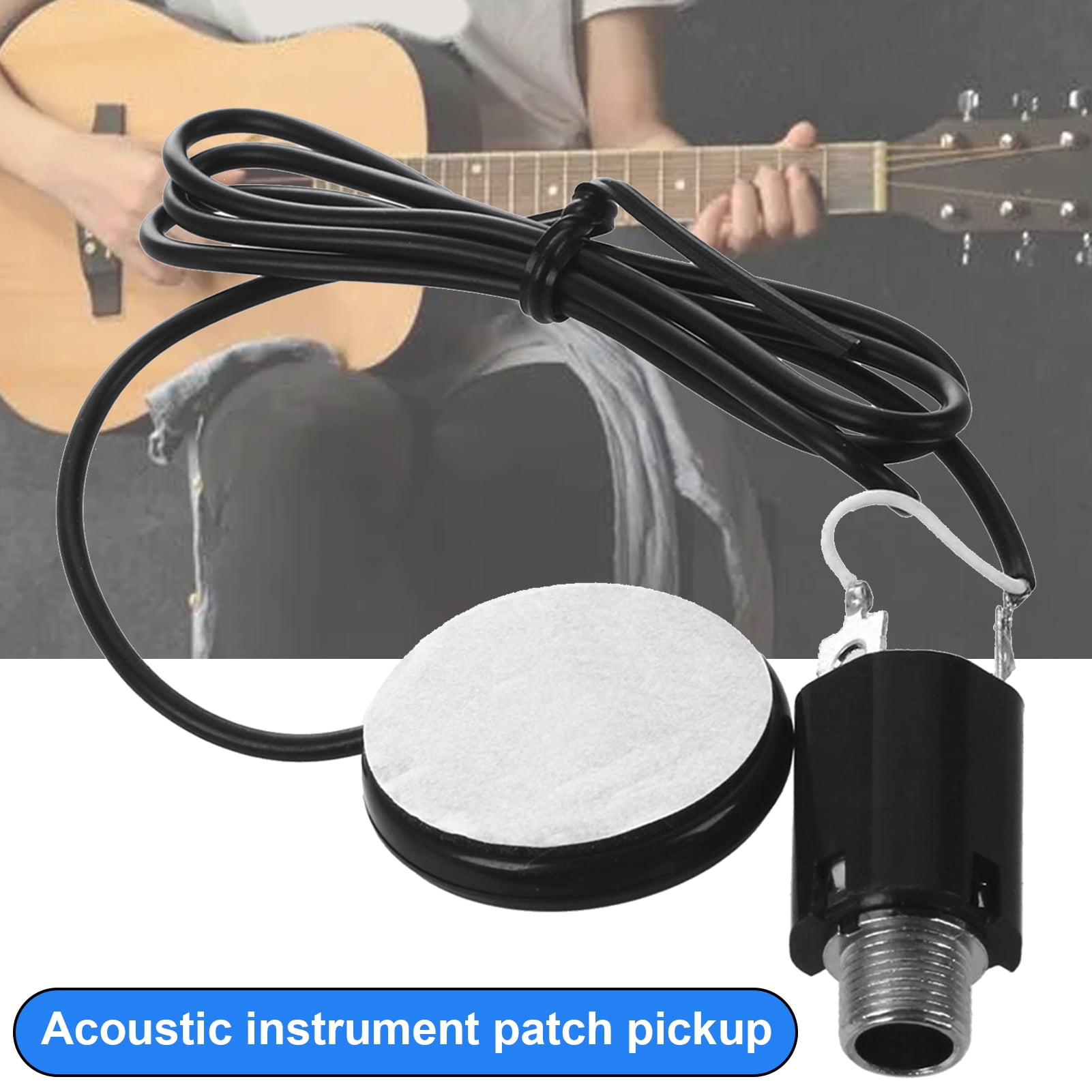 Sioweci Piezo Pickup Solid Reduce Interference with Audio Jack ...