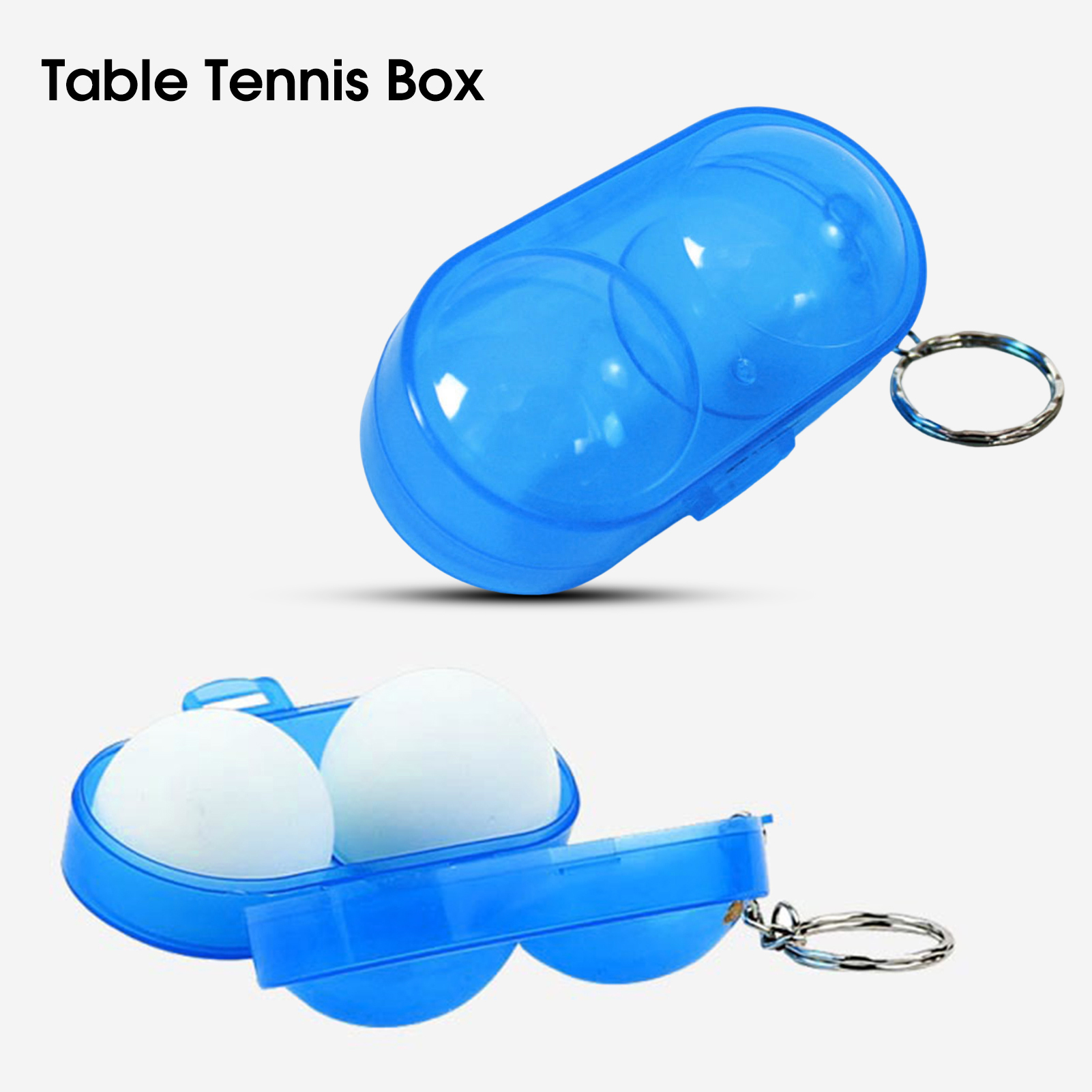 Sioweci Plastic Ping Pong Box Buckle Closure 2 Balls Containable Anti ...