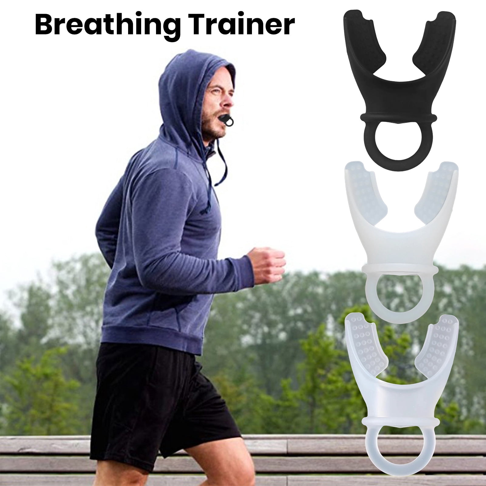 Sioweci Portable Breathing Trainer with Finger Ring Adjustable ...