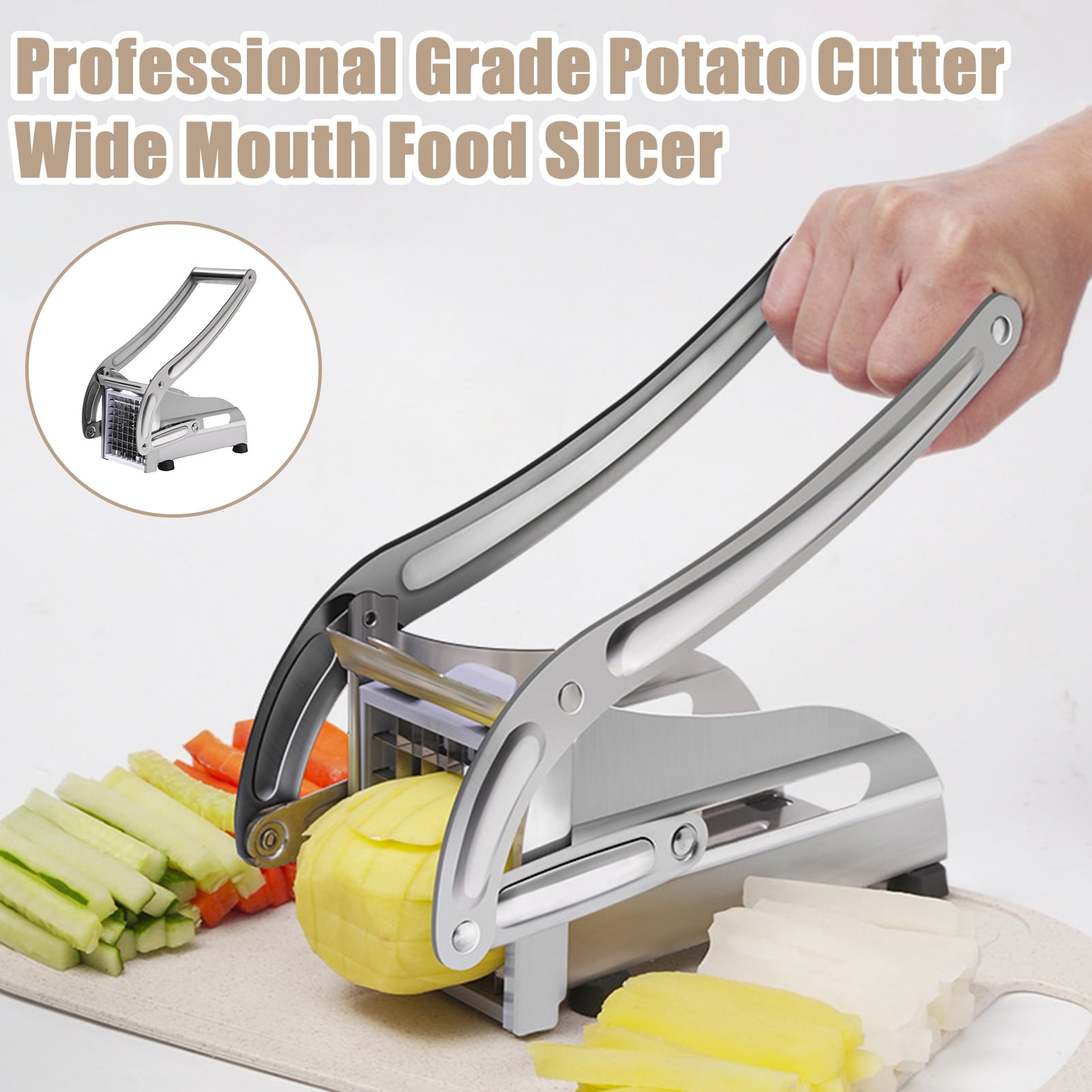 Sioweci Potato Slicer Stainless Steel Potato Strip Cutter Cucumber ...