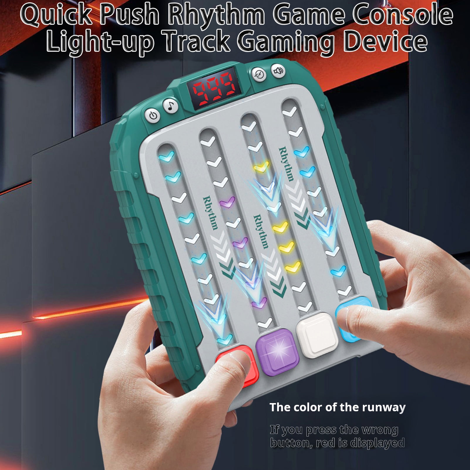 Sioweci Quick Push Rhythm Game Console Reaction Speed Training Kids ...