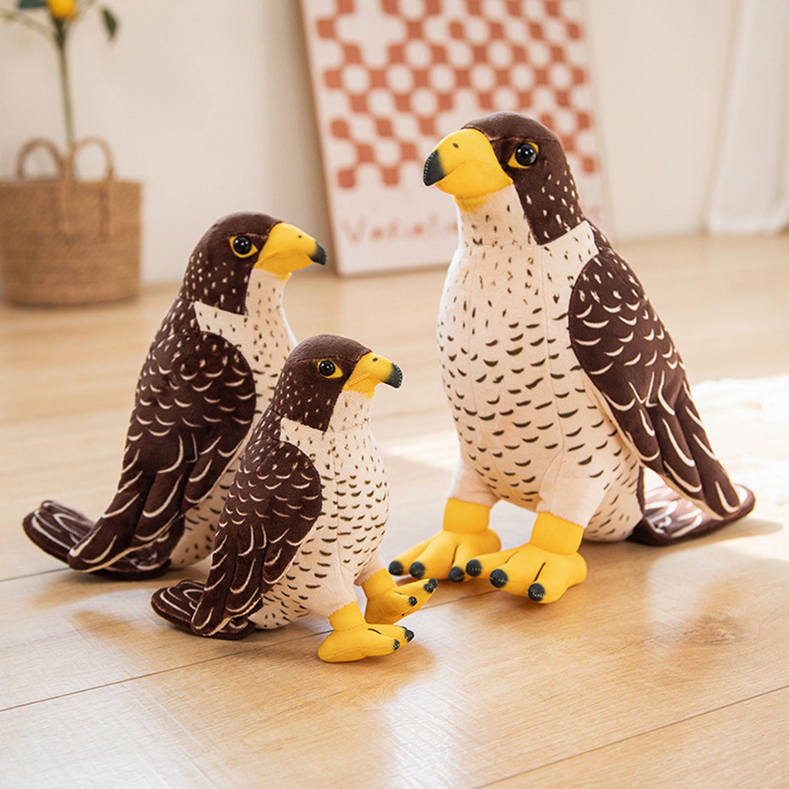Sioweci Realistic Eagle Plush Toy Soft Cuddly Children's Cognitive Prop ...