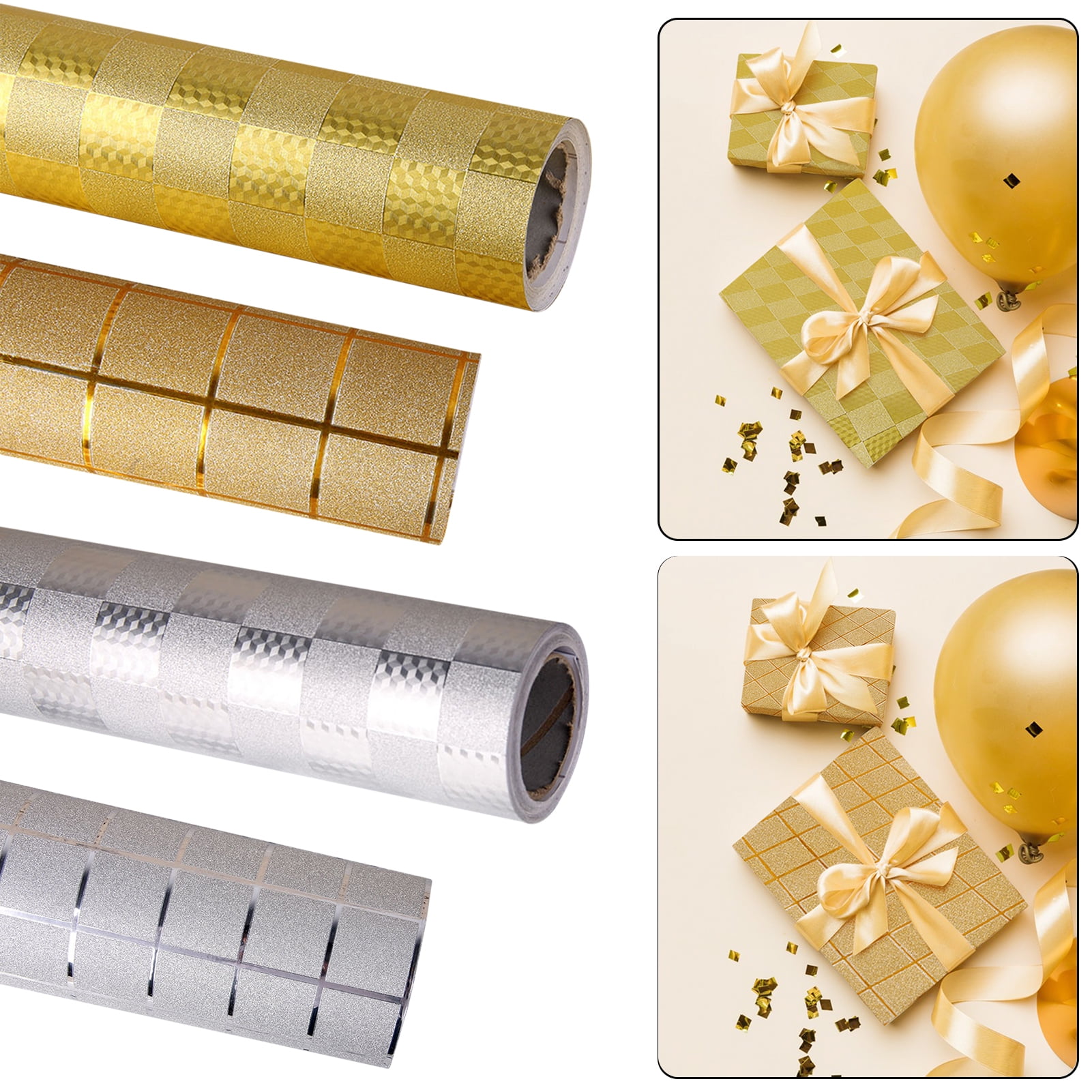 Sioweci Shining Wrapping Paper Geometric Patterns Tear-resistant Multi ...