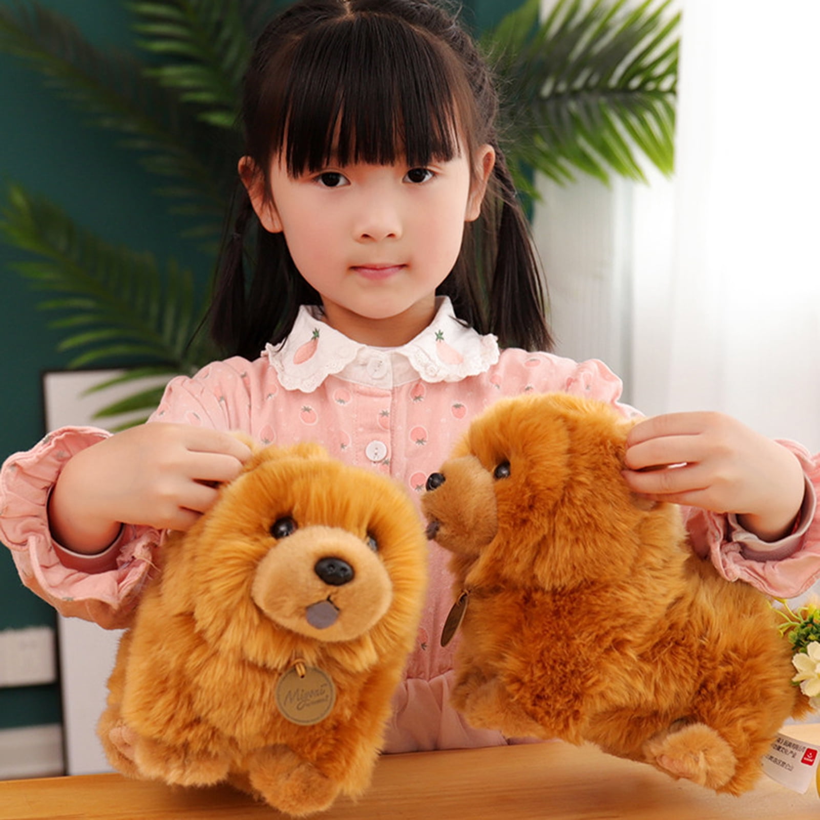 Sioweci Simulation Dog Plush Toy Fully Filled Cozy Touch Soft Cute ...