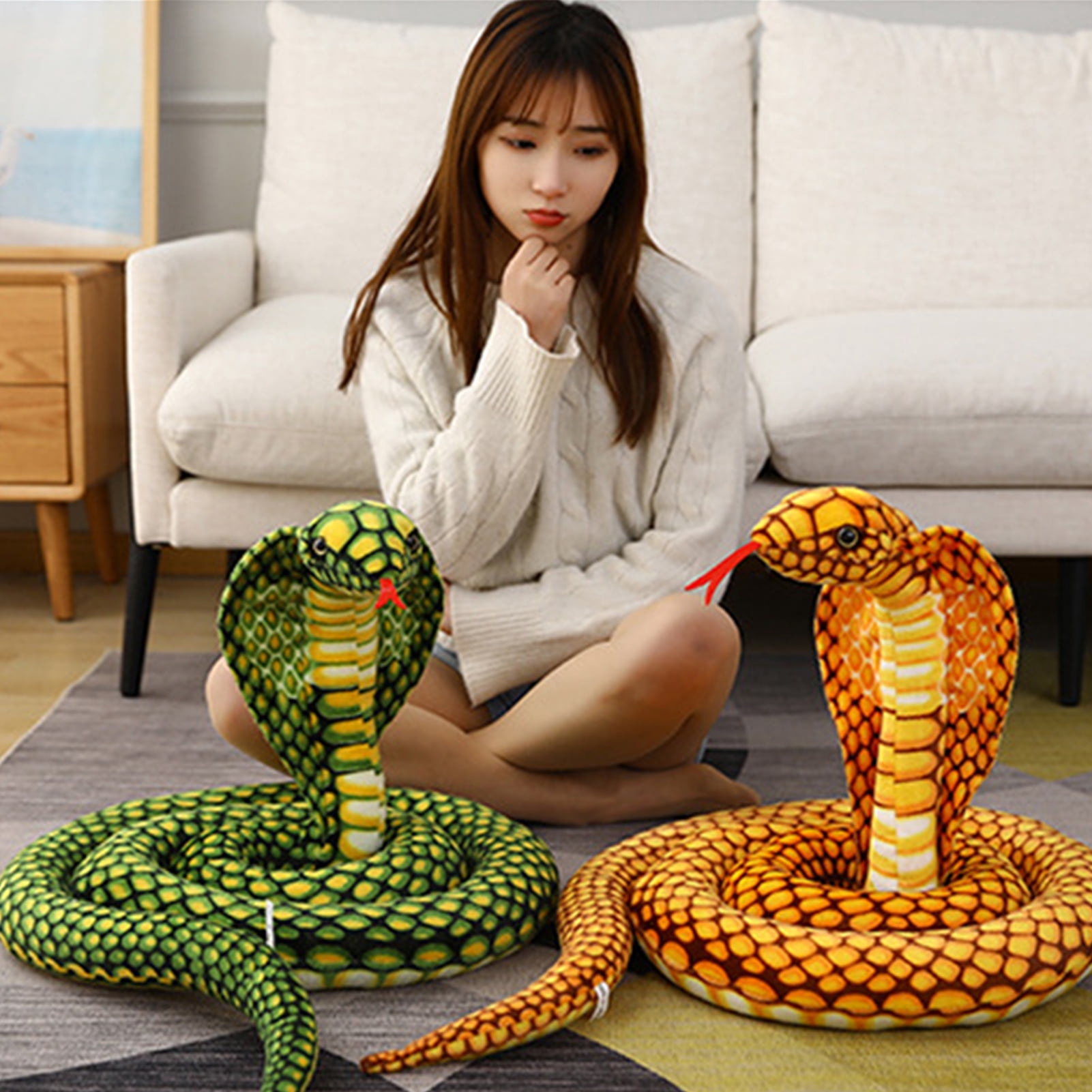 Sioweci Simulation Snake Plush Toy Realistic Snake Skin Giant Plushies ...