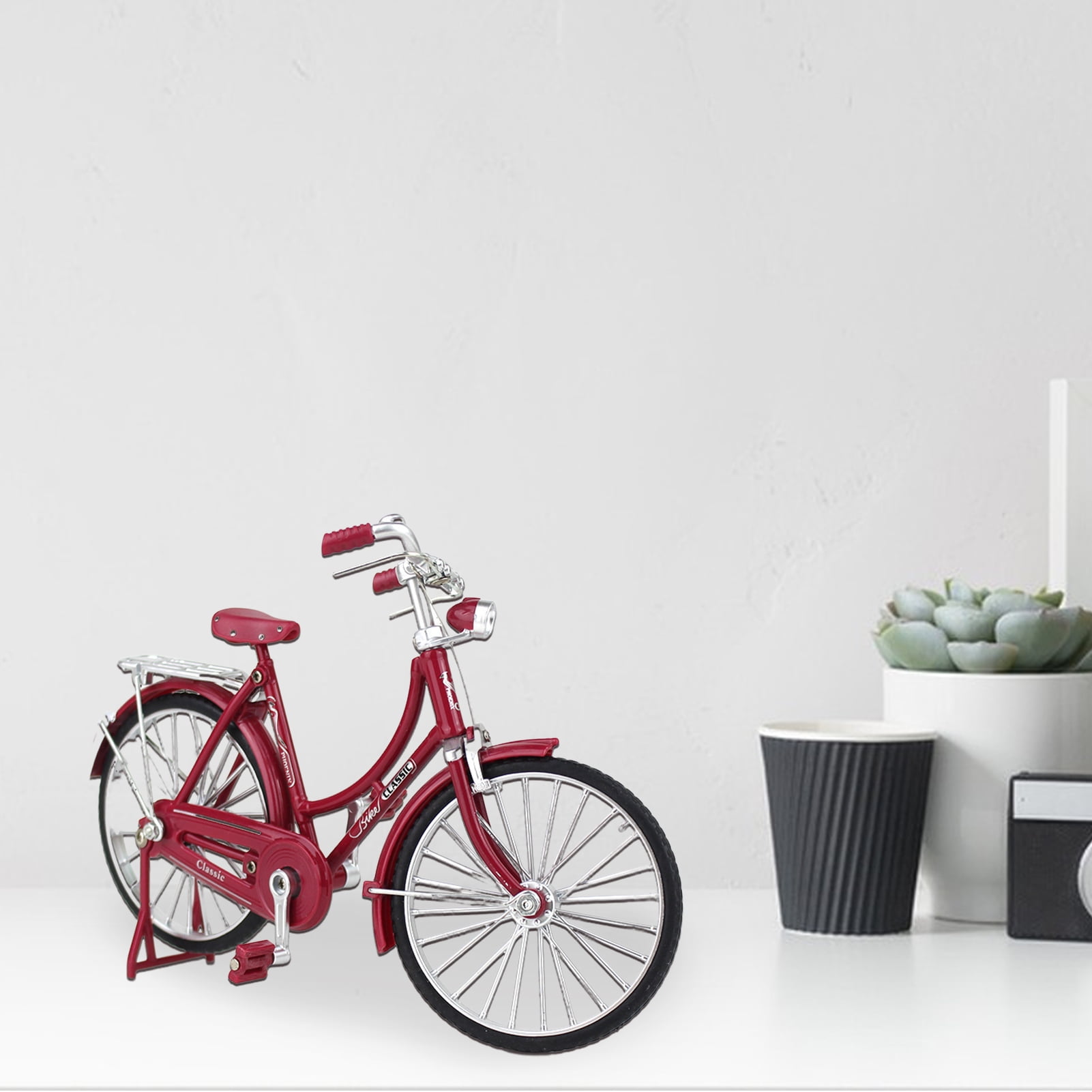 Sioweci Simulation Vintage Bicycle Model with Pump Movable Pedal and ...