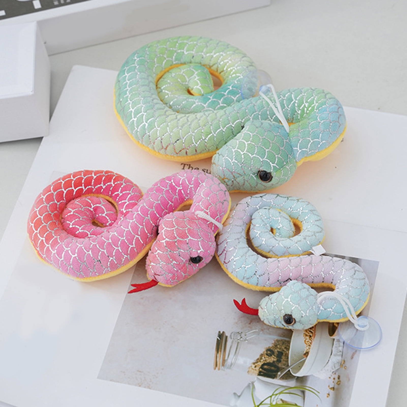 Sioweci Snake Plush Toy Tie Dyeing Hanging Pendant Stuffed Animals ...