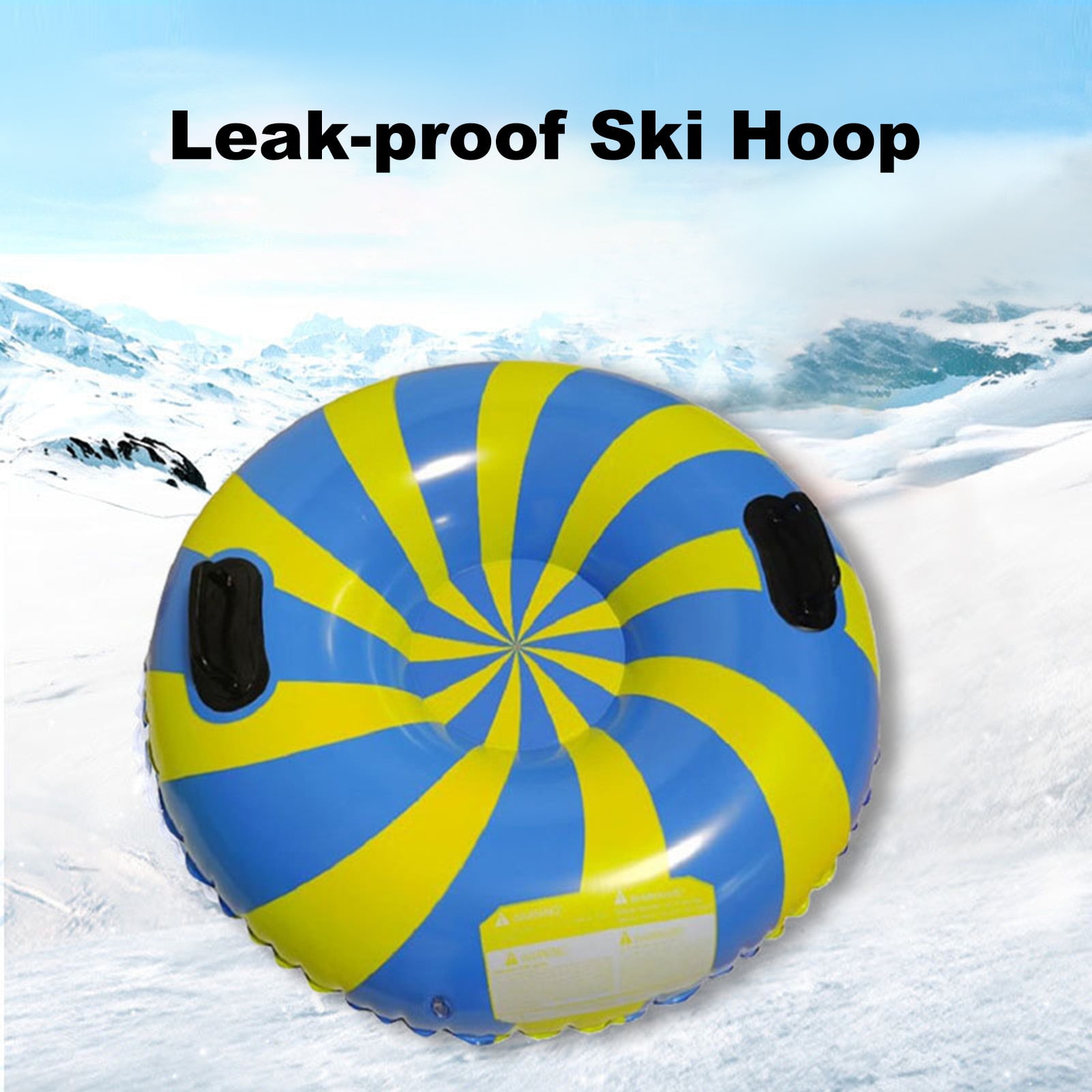 Sioweci Snow Tube Inflatable Snow Sled for Kids Adults Hard Bottom Sled ...