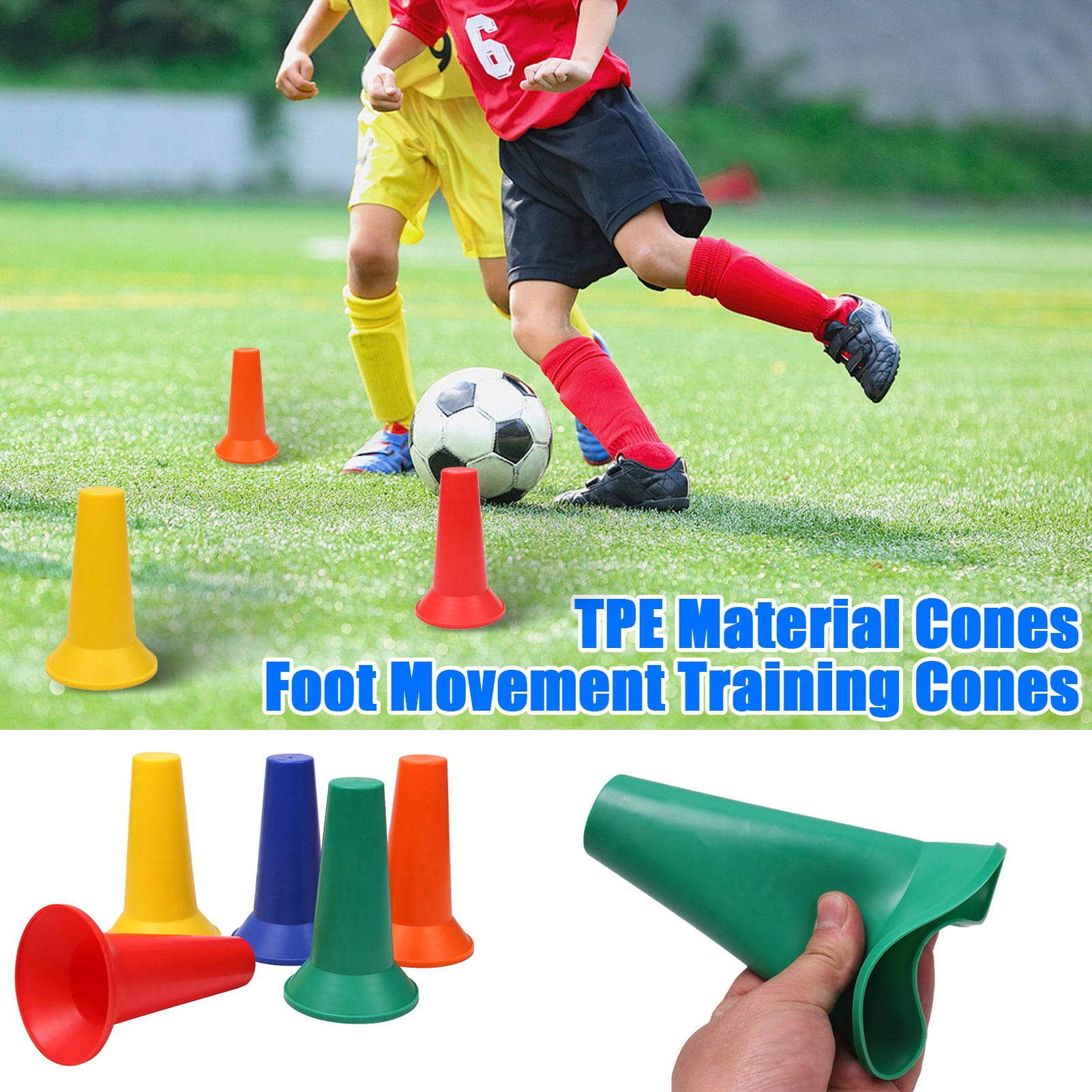Sioweci Soccer Cone Agility Training Sports Cone Plastic Field Cone ...