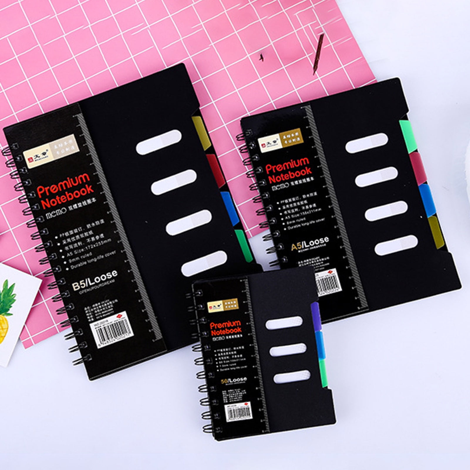 Sioweci Spiral Notebook with Dividers Smooth Writing Premium Thickened ...