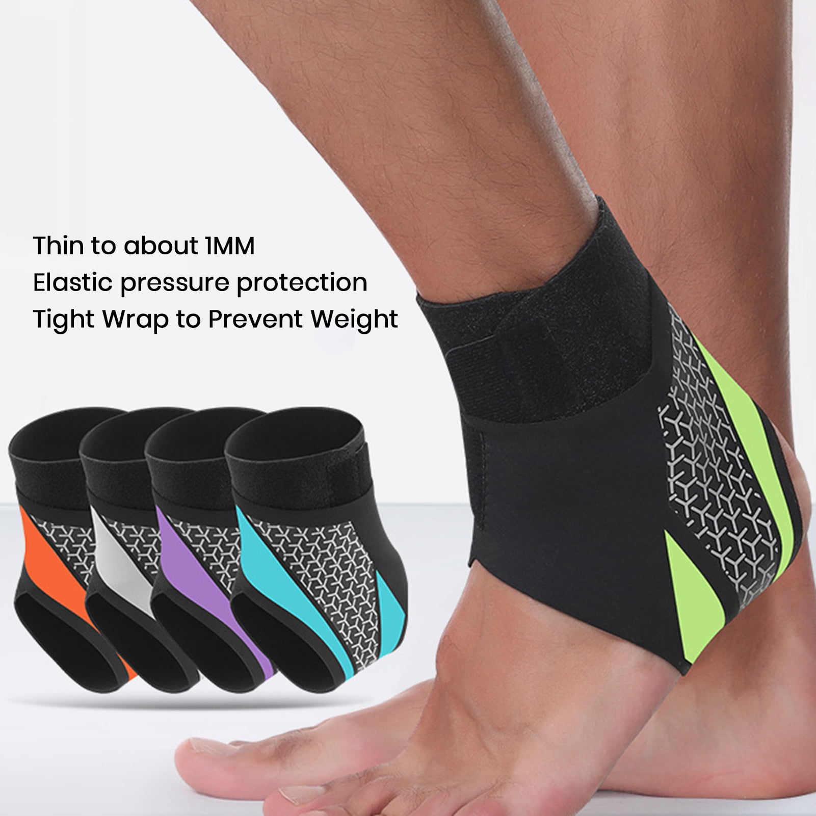 Sioweci Sports Ankle Brace Achilles Tendonitis Pain Relief Compression ...