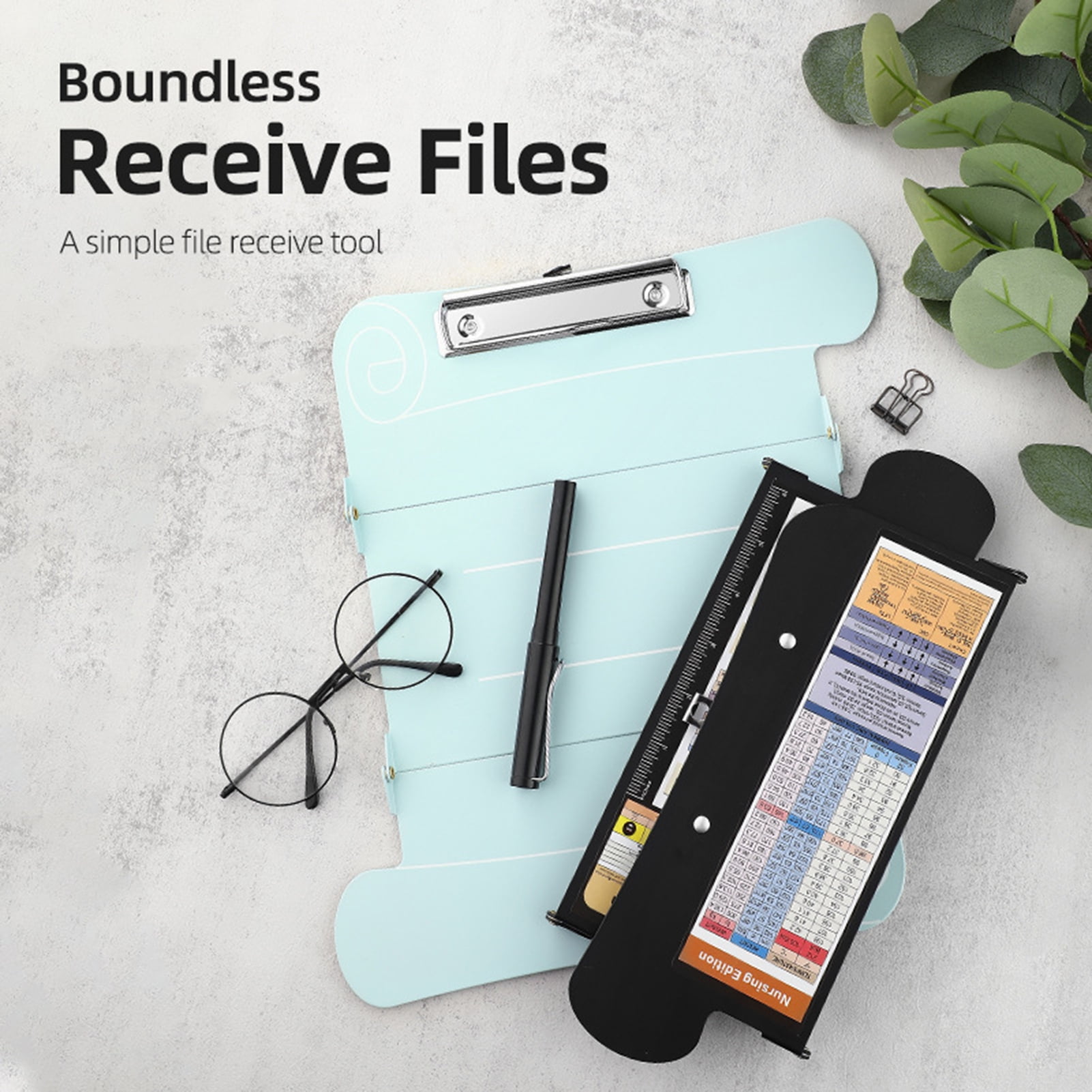 Sioweci Stainless Steel Clip A4 File Storage Clipboard Nursing Edition ...