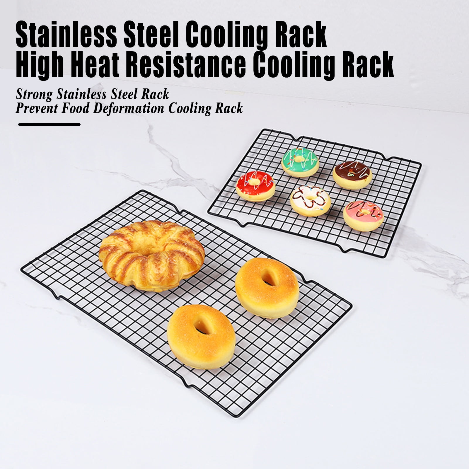 Sioweci Stainless Steel Cooling Rack for Baking Grilling Heavy Duty ...