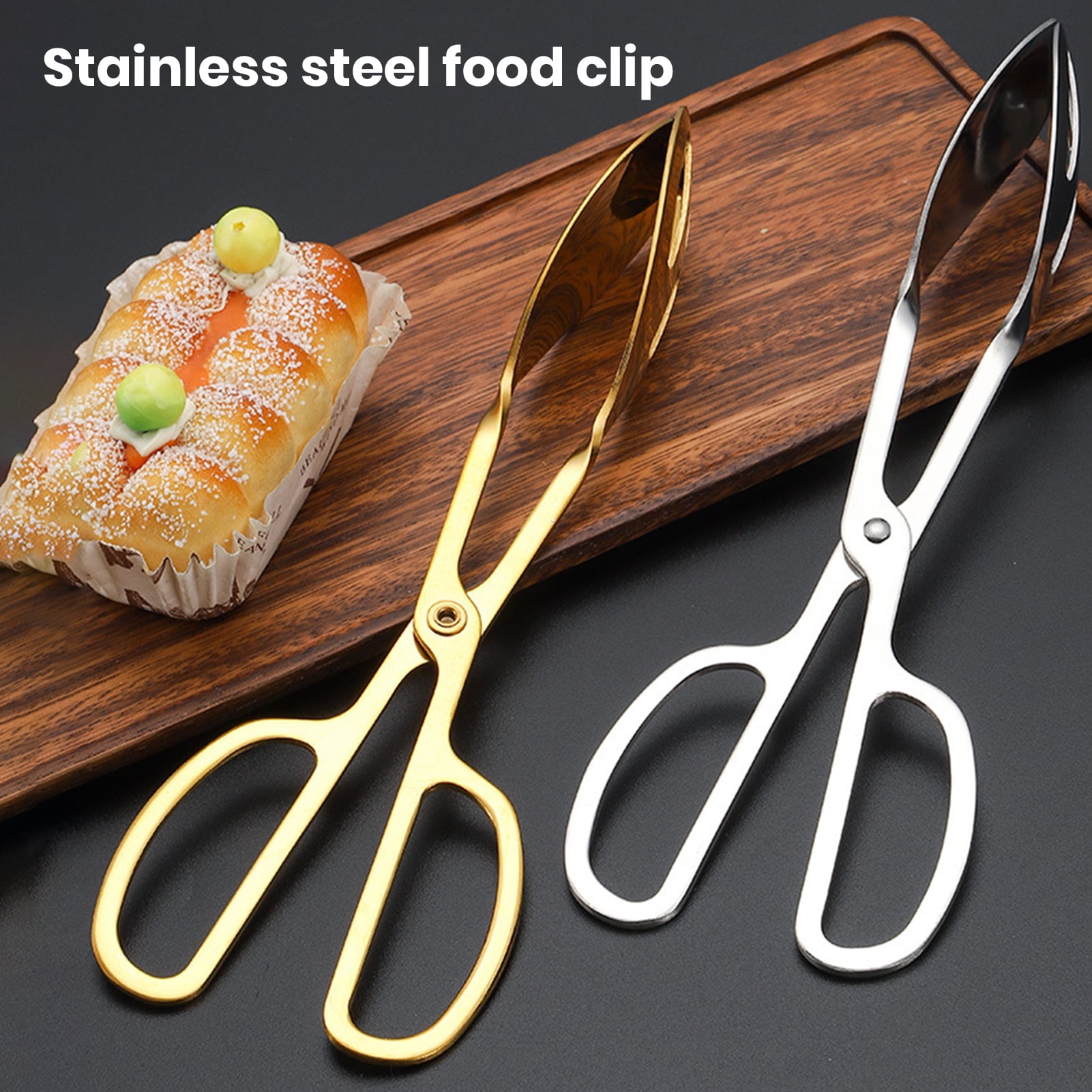 Sioweci Stainless Steel Food Tong Slotted Long Handle Multifunctional ...