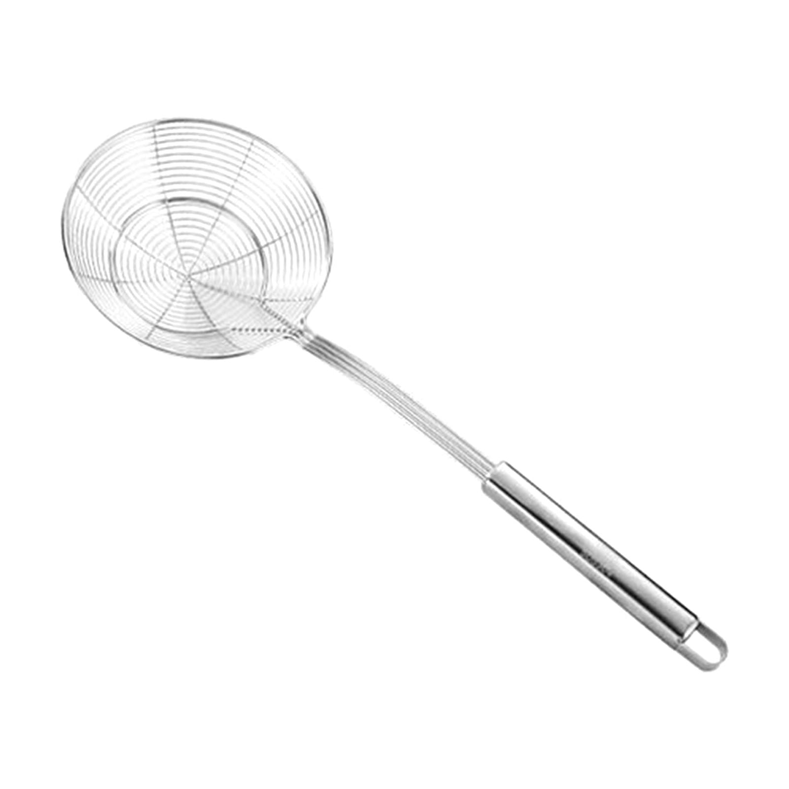 Sioweci Stainless Steel Slotted Spoon Fine Mesh Anti-scald Long Handle ...
