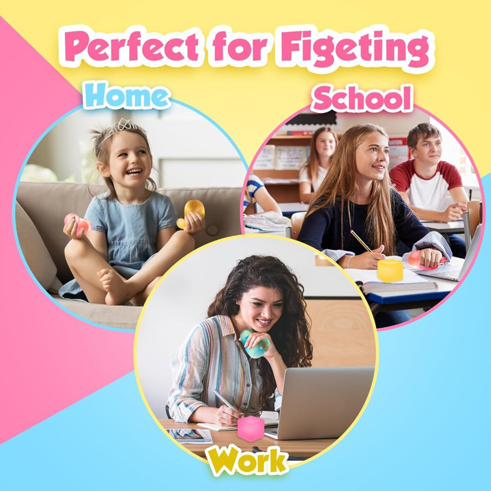 Sioweci Stress Relief Cube Squishes Toy Slow Rebound Glow-in-the-dark ...