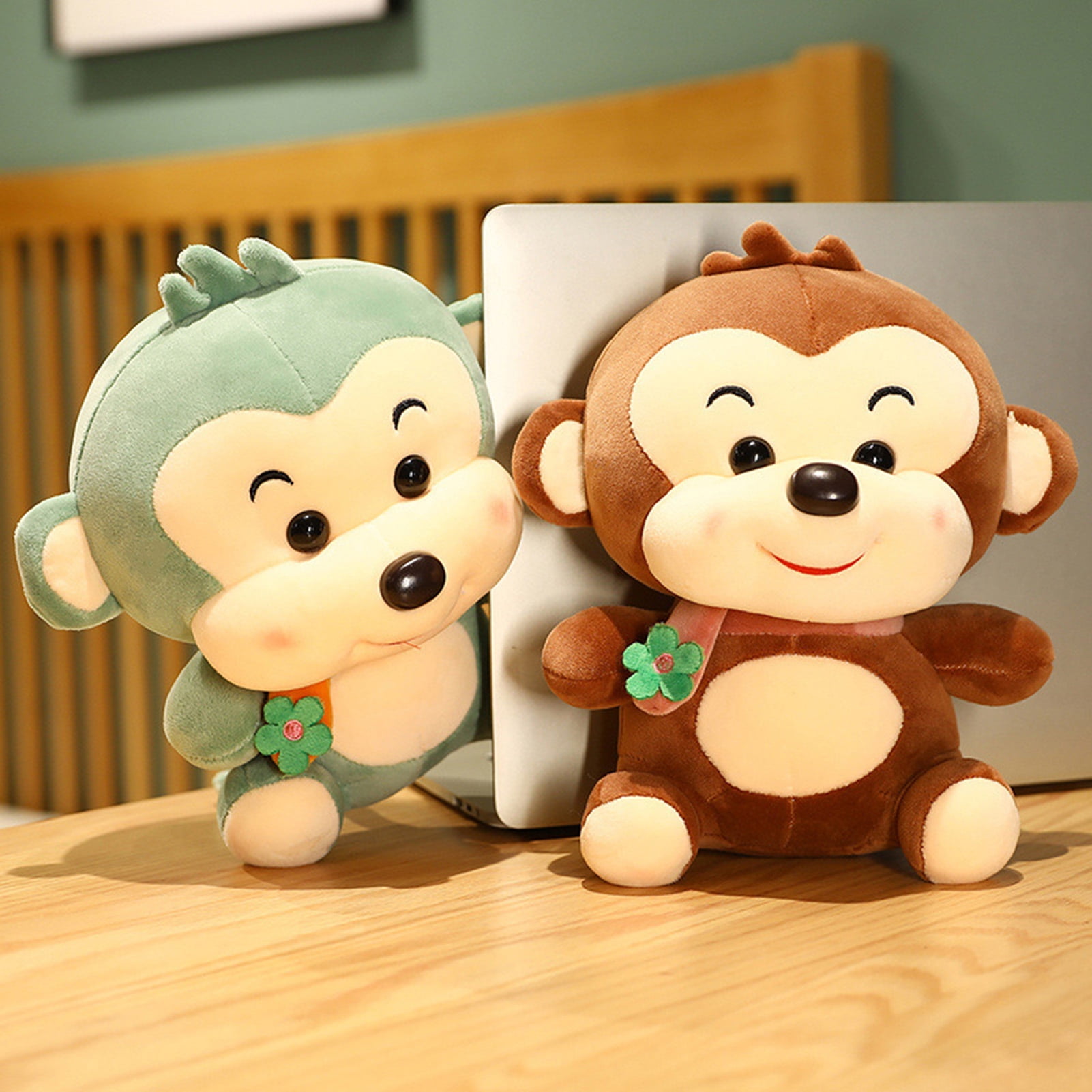 Sioweci Stuffed Monkey Toy Rich Facial Expression No Deformation Fluffy ...